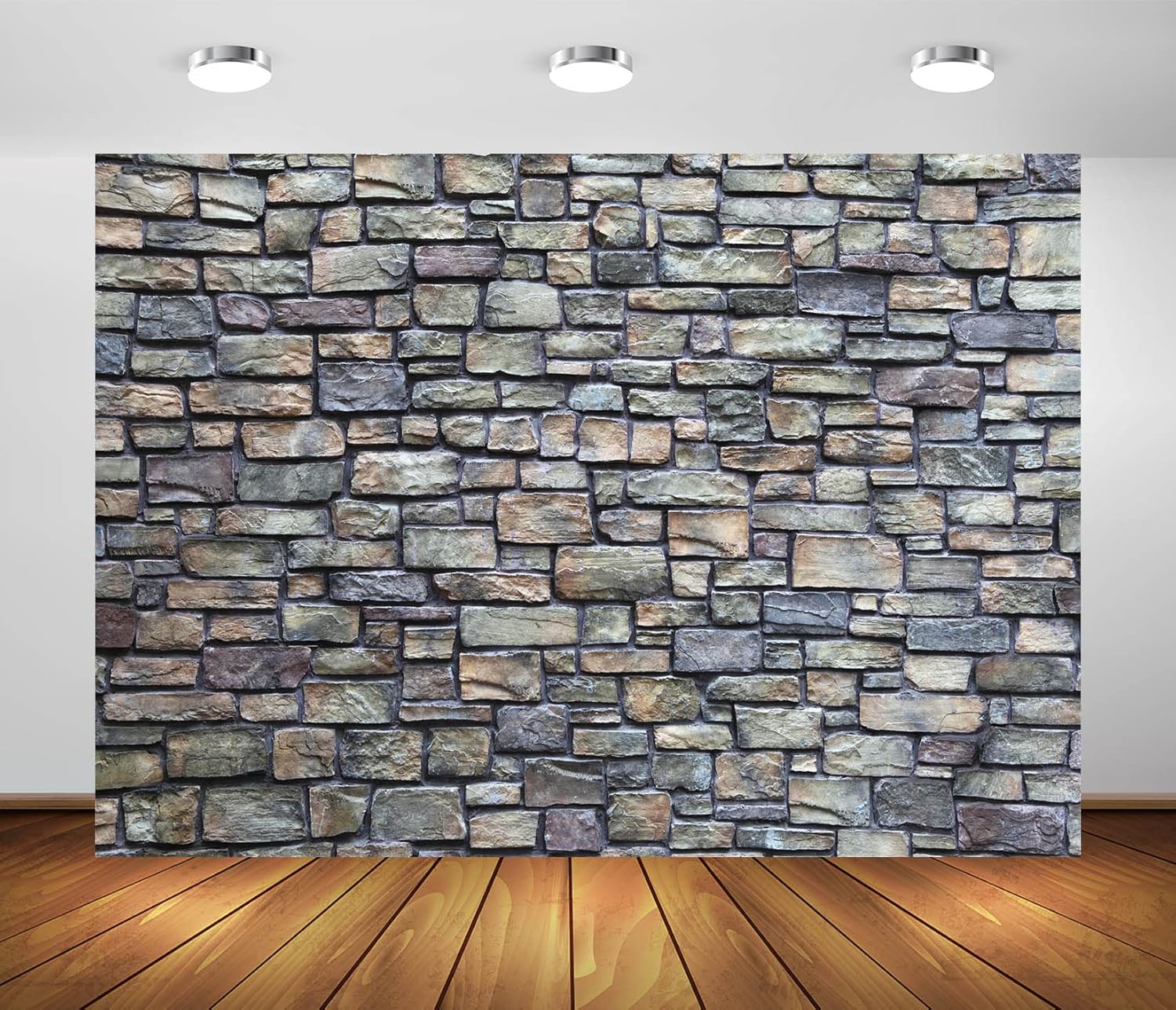 BELECO 15x8ft Fabric Vintage Brick Stone Wall Backdrop for Photography ...