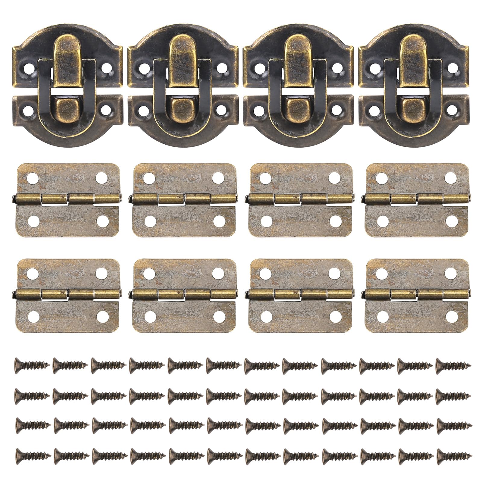 12PCS Antique Bronze Small Hinges for Wooden Jewelry Box Antique Bronze ...