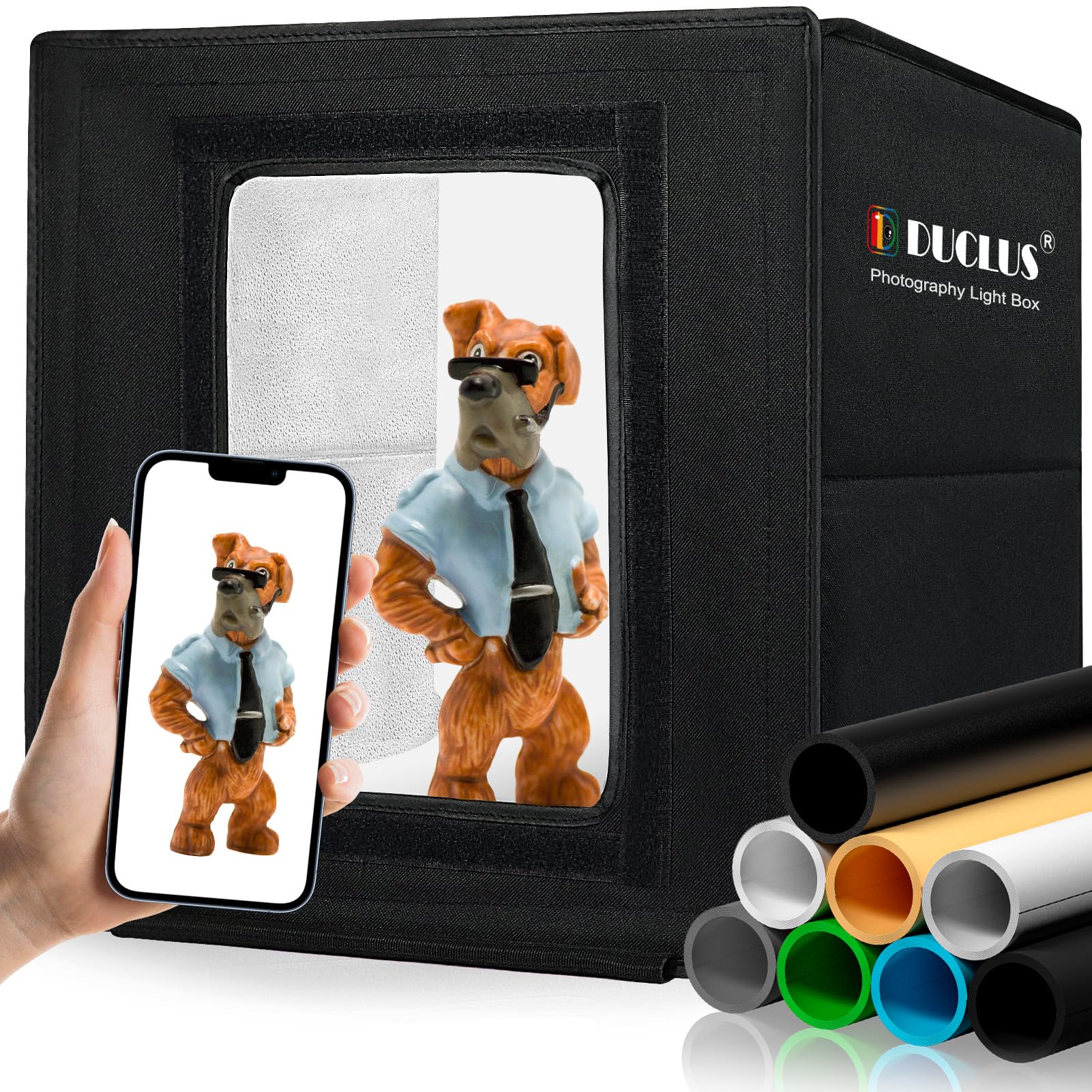 DUCLUS Light Box Photography 30cm/12"x12" Portable Photo-Box Booth ...