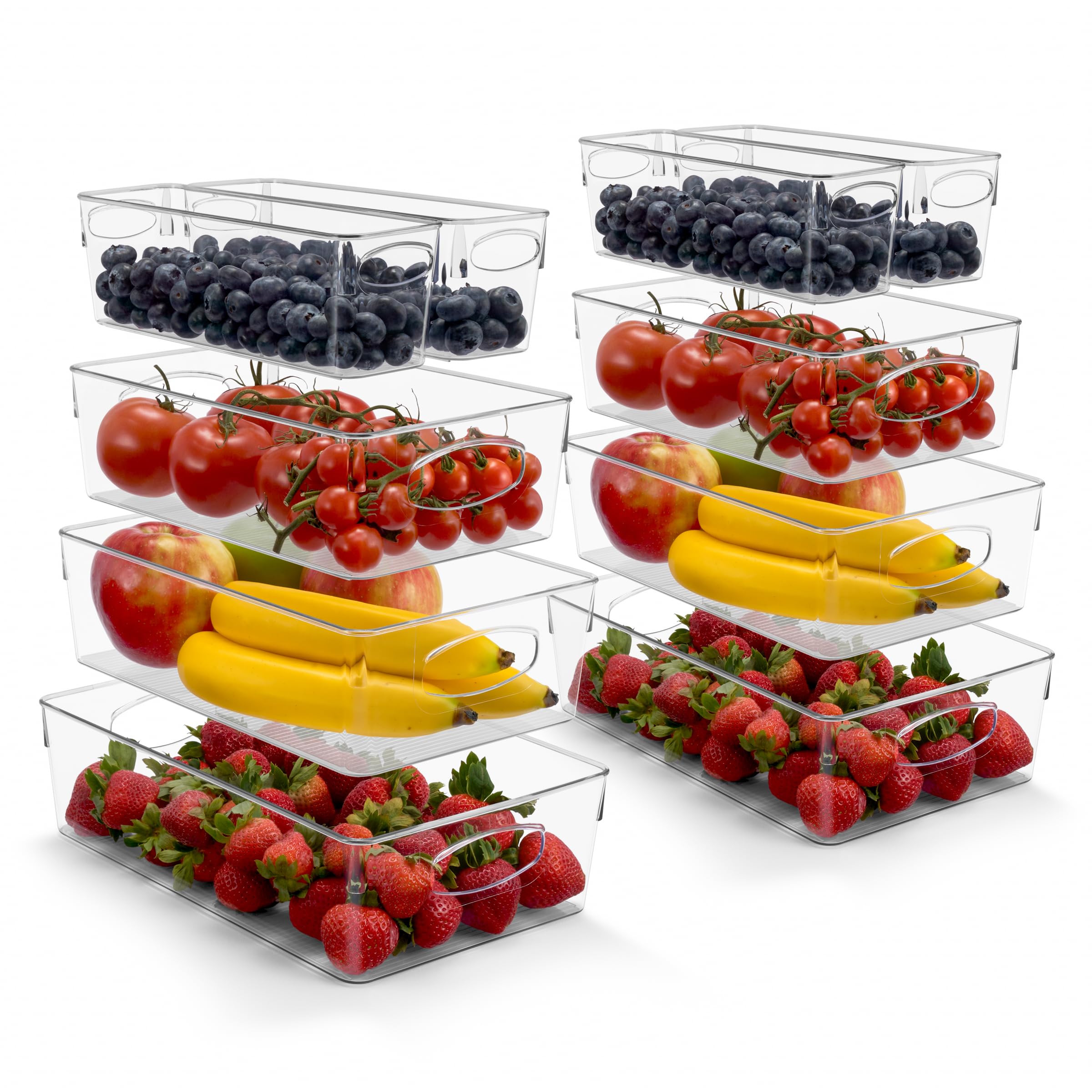 Snapklik.com : Sorbus Clear Plastic Organizing Bins 10-Pack