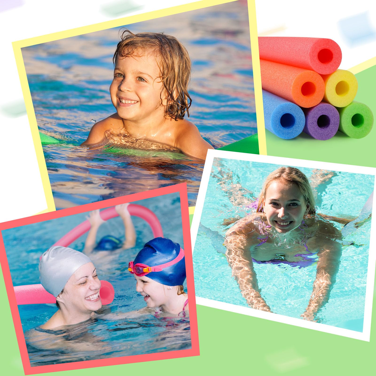 Snapklik.com : Hanaive 6 Pack Pool Noodles Swimming Floating Foam Tube ...