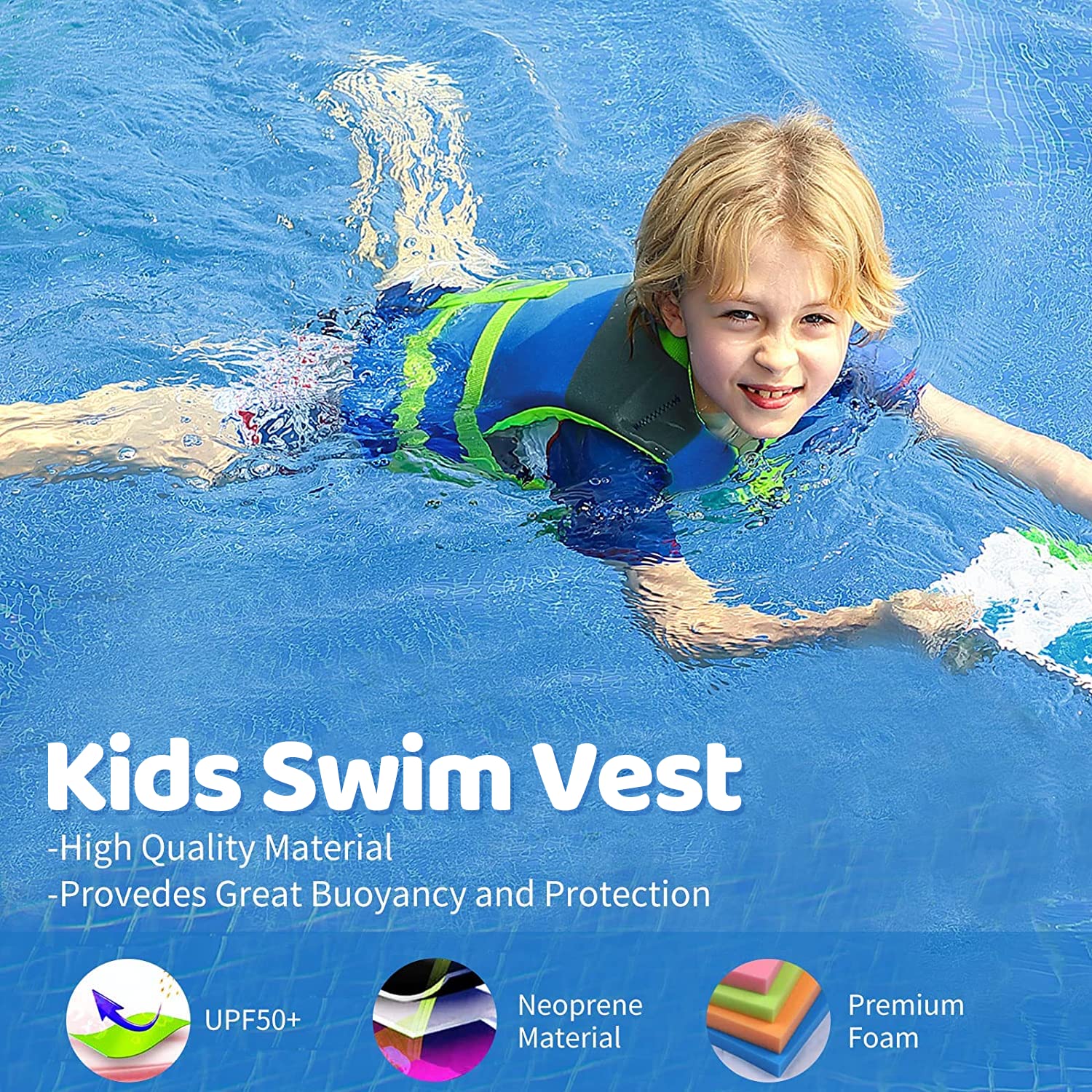 Snapklik.com : Gogokids Swim Vest For Kids Learn To Swim, Toddler Pool ...