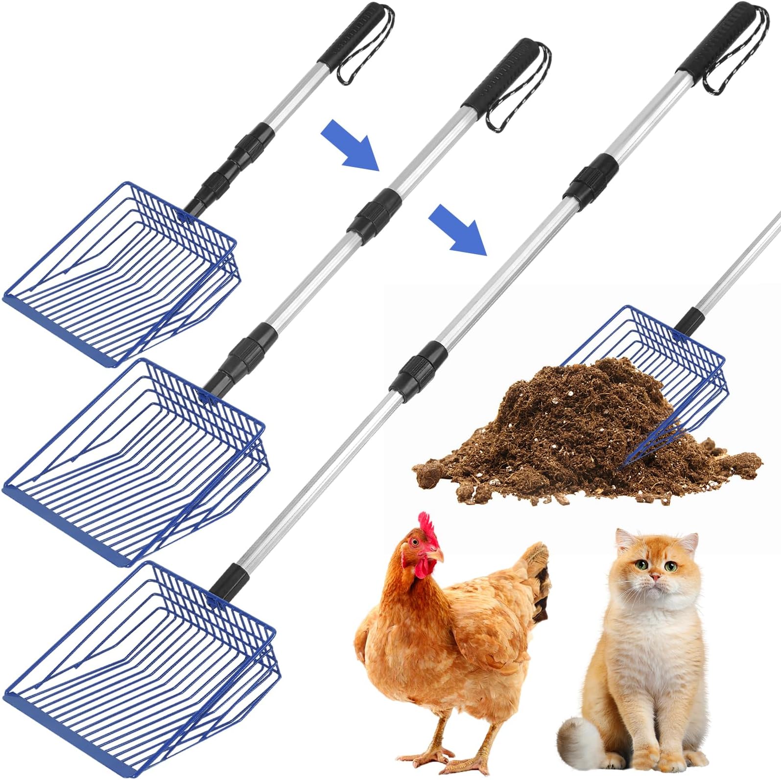 Amazon.com: Sprigrown Chicken Poop Scooper with ¼” Fine Mesh Sieve ...