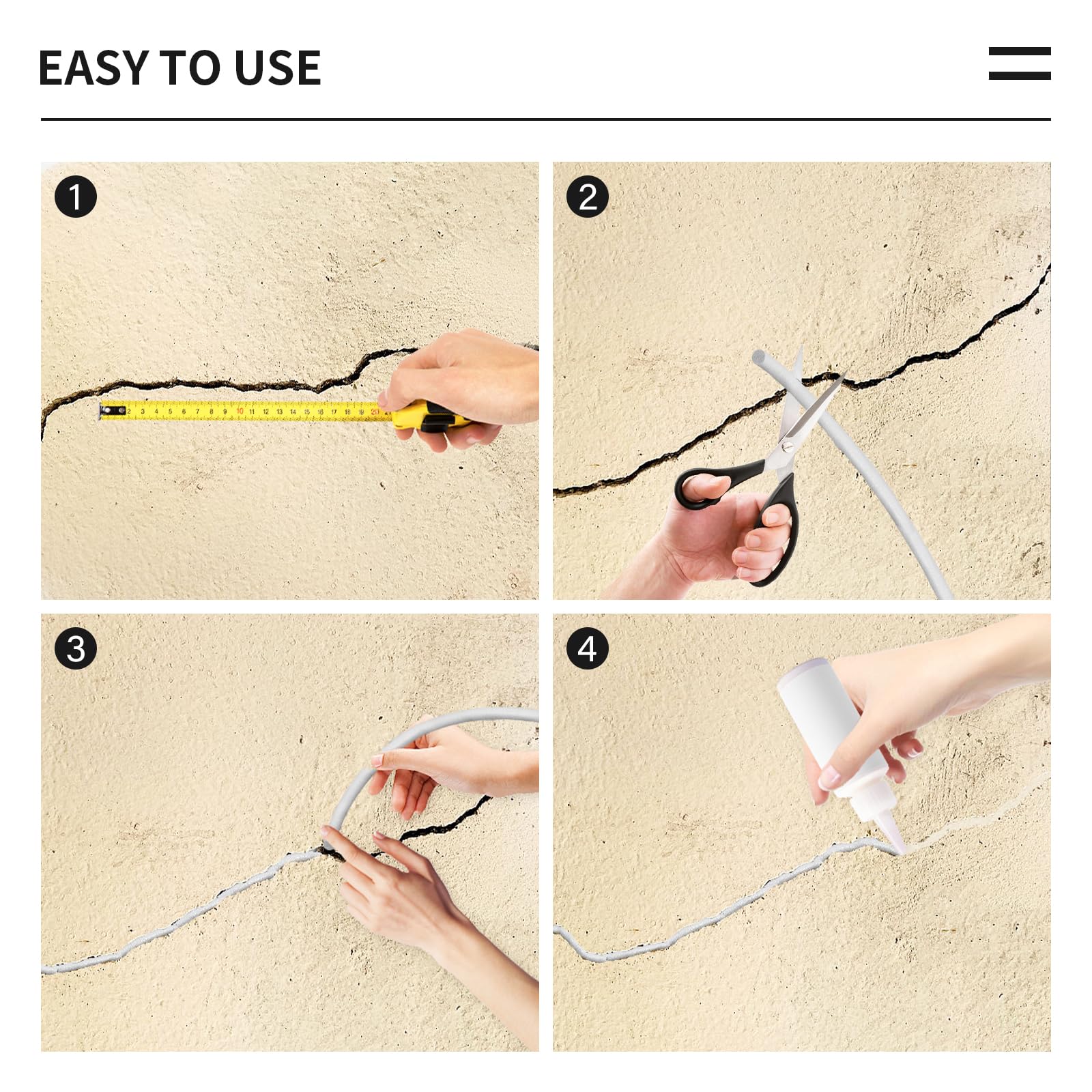 Snapklik.com : Backer Rod Foam Gap And Crack Filler For Wall Concrete ...
