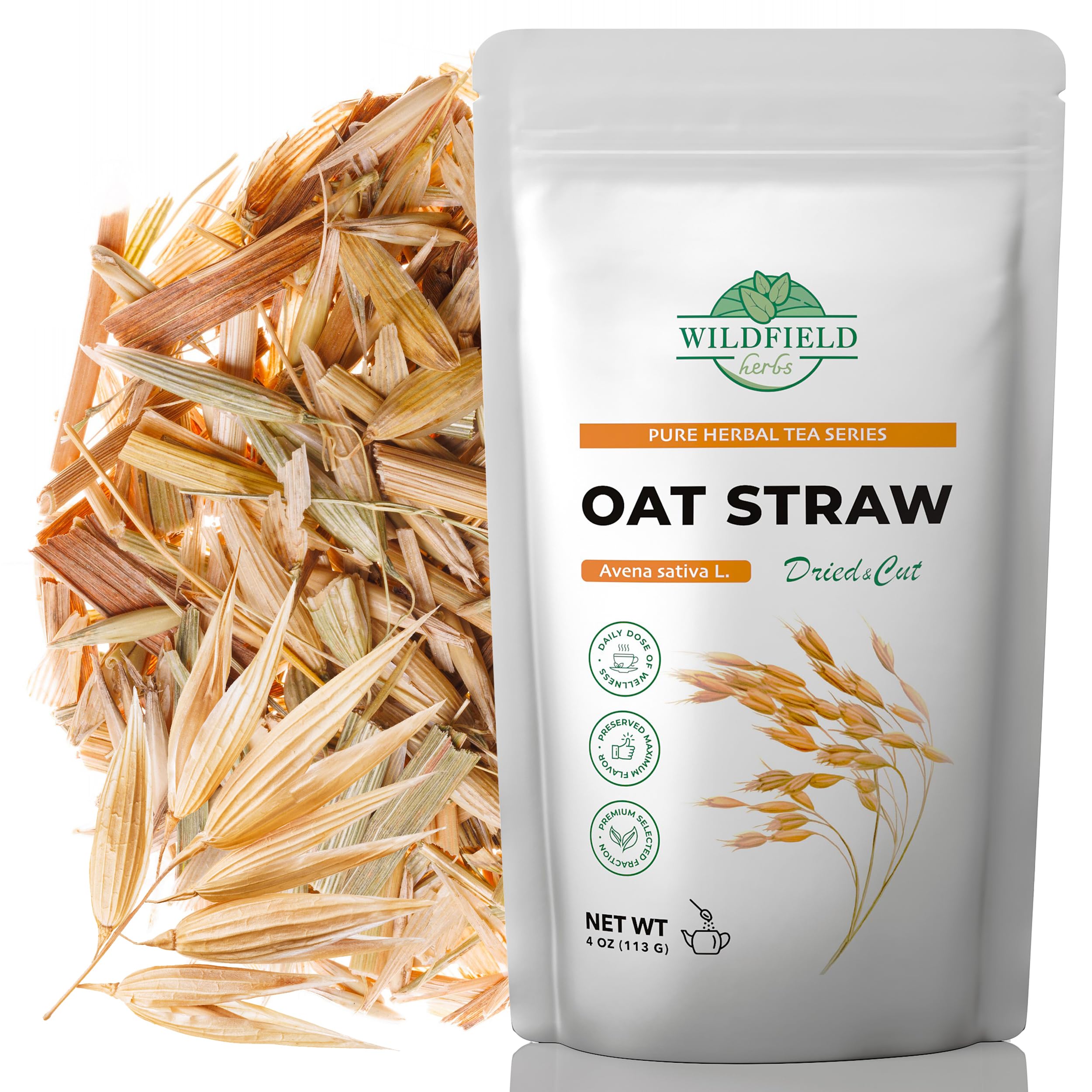 Amazon.com : 4 oz. Oatstraw Tea Oat Straw Herb Tea (Avena sativa L.) - 113g Oat Straw Tea Herb ...