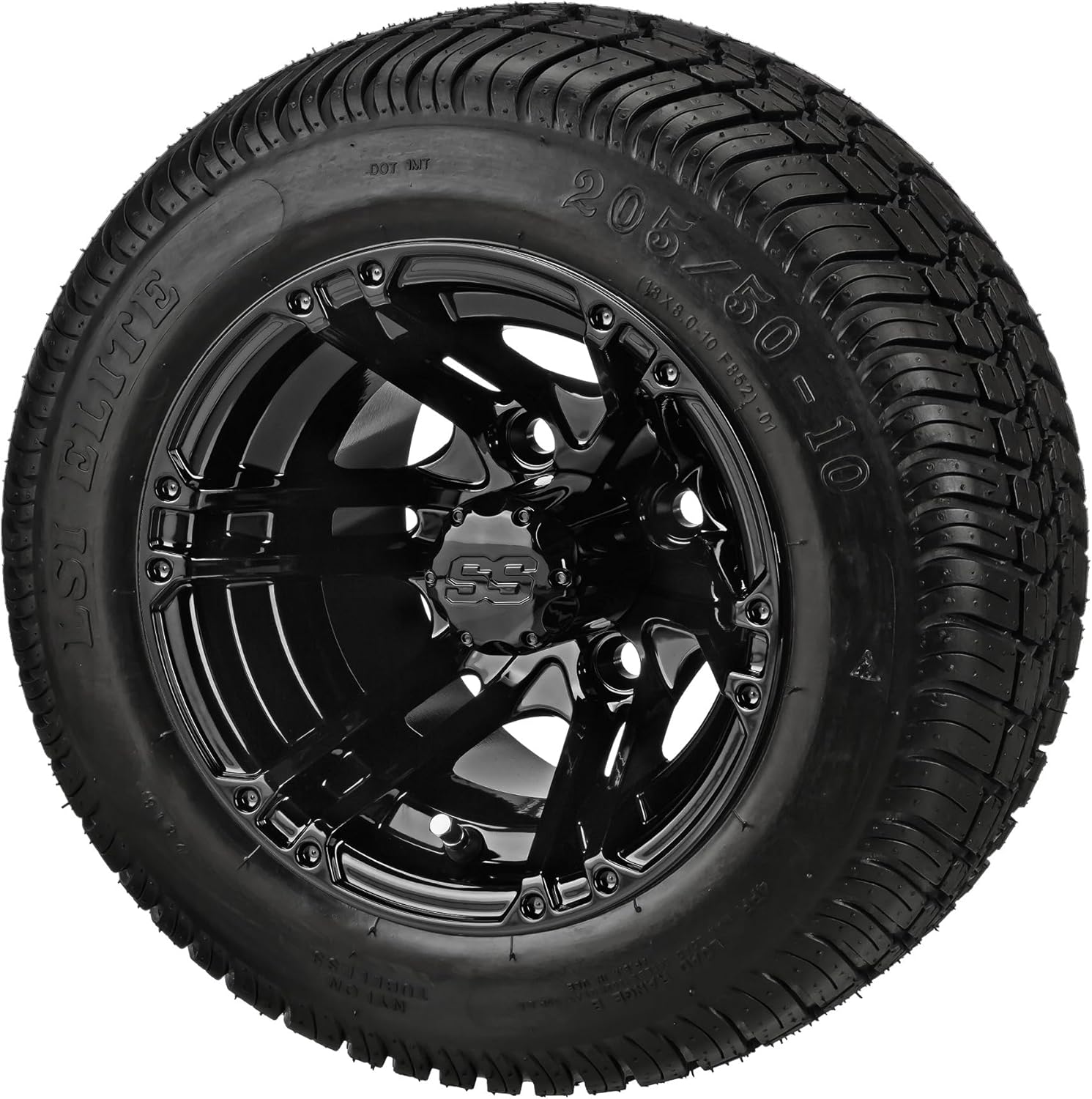 Amazon.com: RM Cart 10" Yukon Gloss Black on 205/50-10 LSI Elite Tires ...