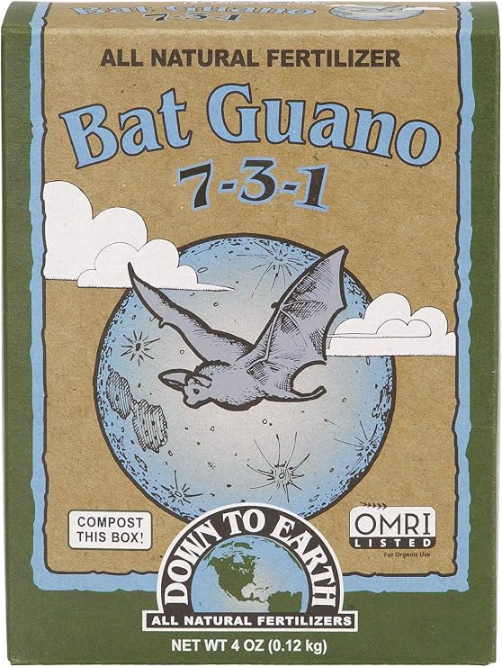Amazon.com : Down to Earth Organic Bat Guano Fertilizer Mix 7-3-1, 4oz ...