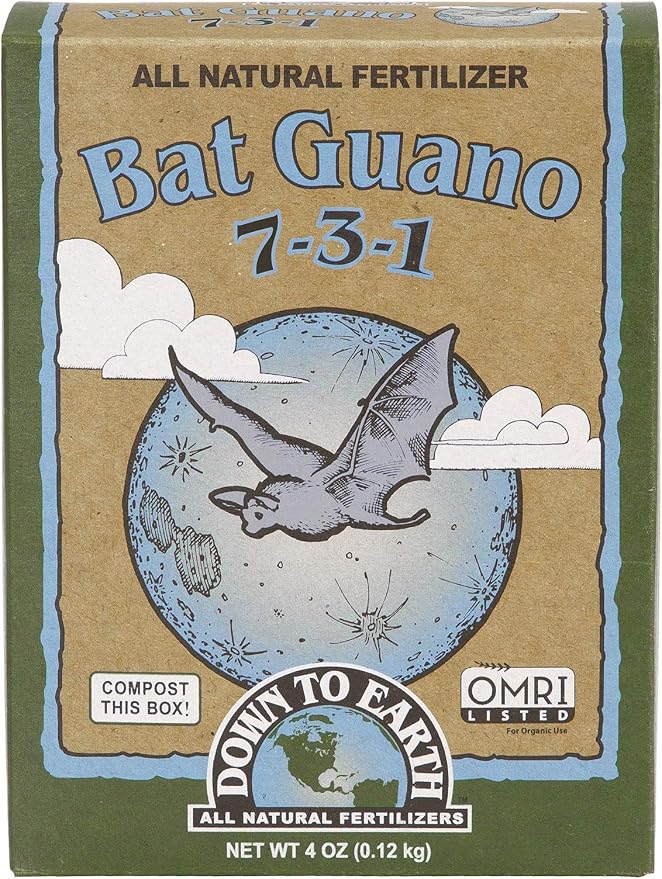 Amazon.com : Down to Earth Organic Bat Guano Fertilizer Mix 7-3-1, 4oz ...