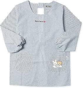 Amazon｜（ネイビー 2L-3L）大きいサイズ 婦人 レディース 割烹着 エプロン 後ろボタン＆ひも留め ギンガムチェック柄 うさぎ くま刺繍ワッペン 2L-3L sl-0457 メール便 ...