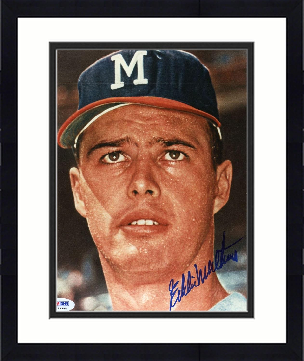 Framed Eddie Matthews Milwaukee Braves Autographed 8" x 10" Photograph ...