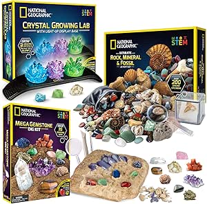 Amazon.com: NATIONAL GEOGRAPHIC Geology Bundle - 3 Rock, Fossil and ...