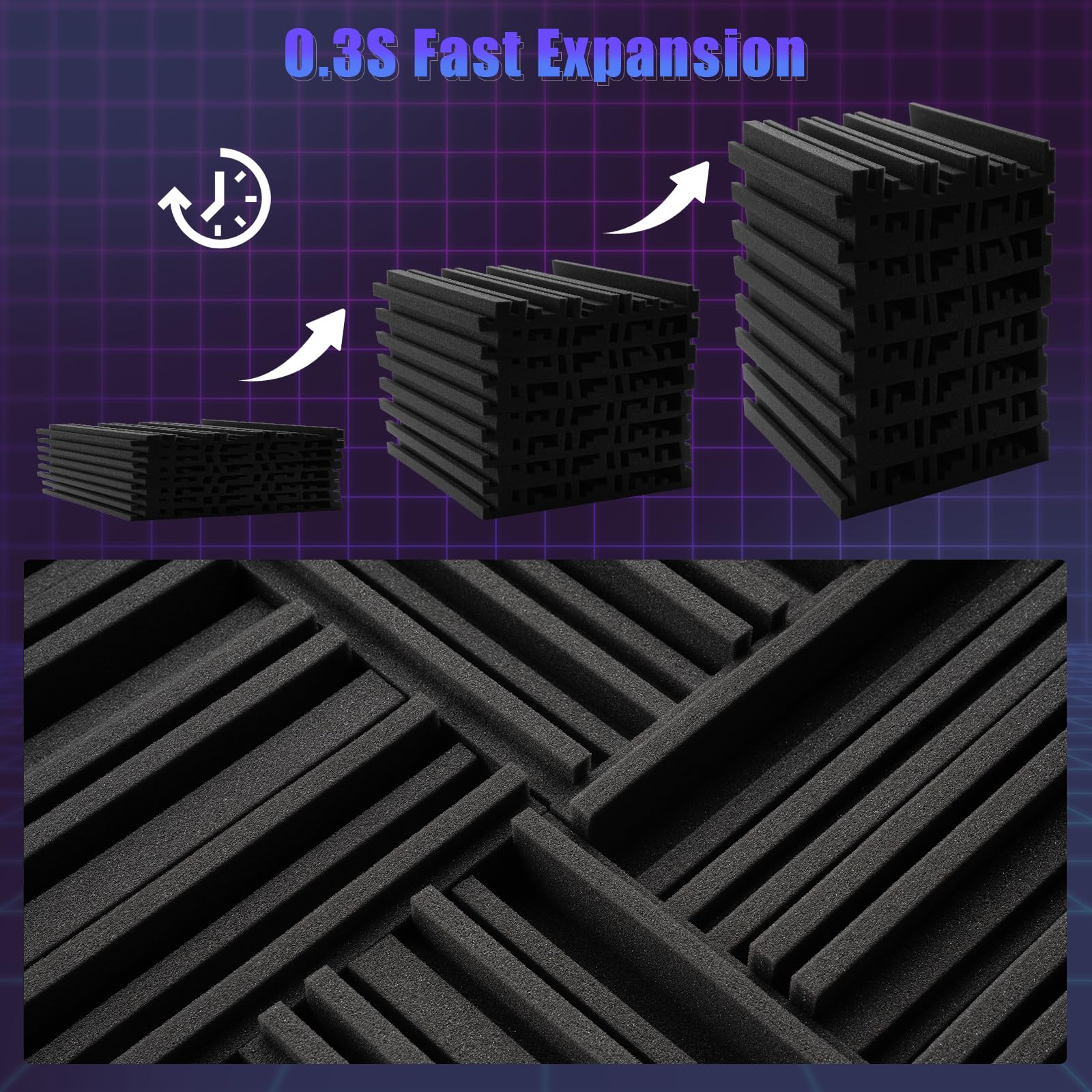 Snapklik.com : VallisCo 52 Pack Acoustic Panels 1 X 12 X 12 Inch Upgraded, Acoustic Foam Panels ...