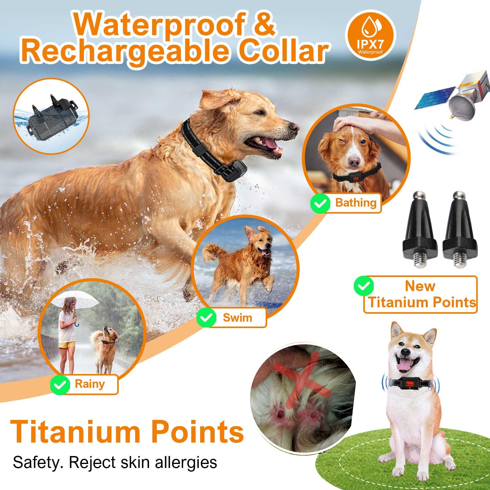 Wireless Pet Boundary Plkm GPS Electric Containment System - Adjustable ...