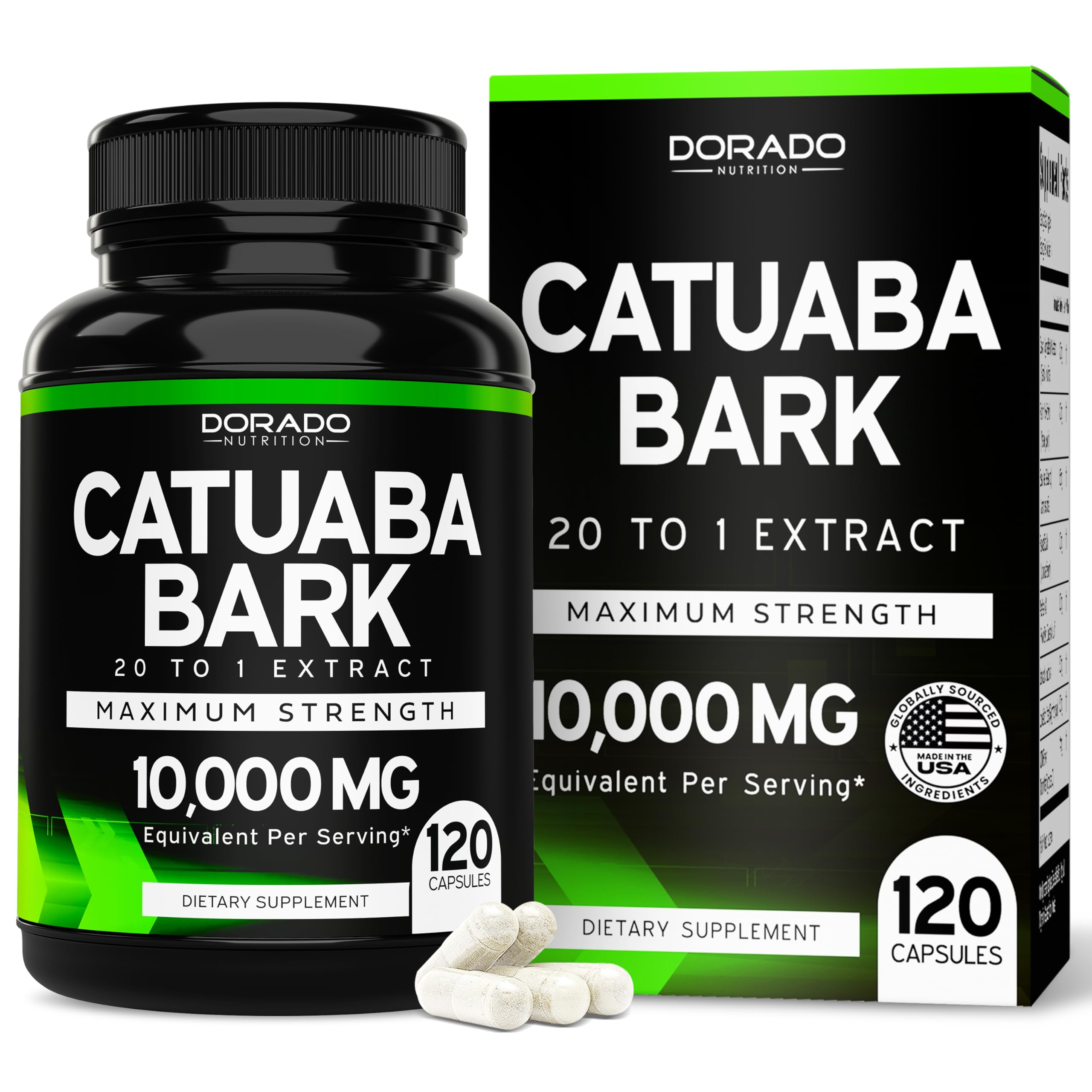 Amazon.com: Catuaba Bark Extract 10,000mg Per Serving (120 Capsules ...