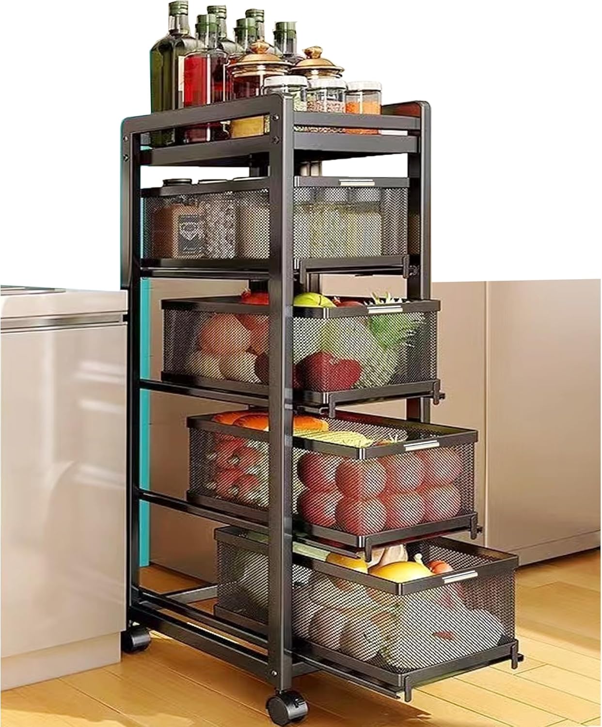 Amazon.com: Storage Drawers Rolling Cart with Drawers Utility Cart with ...