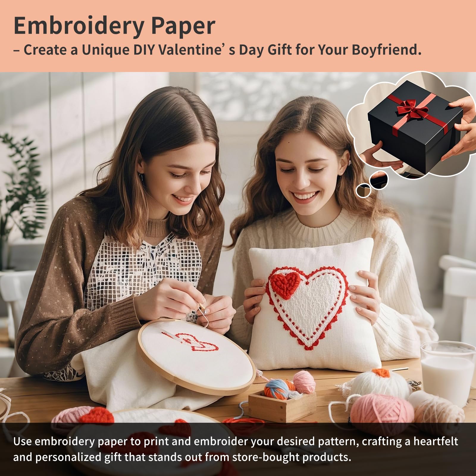 Snapklik.com : Embroidery Paper Wash Away 85x11 Inch, 10 Sheets ...