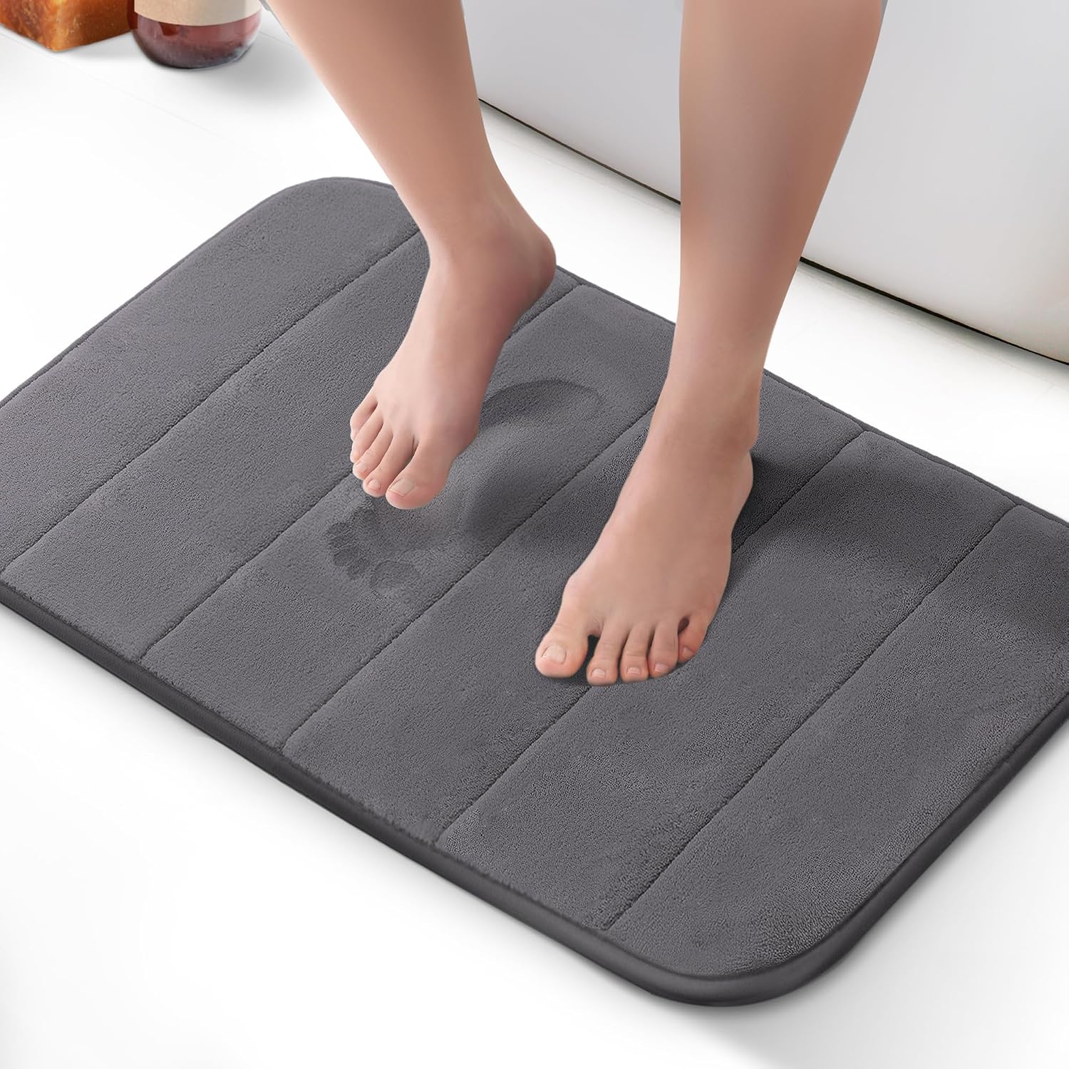 KEPLIN Memory Foam Bath Mat - Ultra-Soft, Highly Absorbent, Non-Slip ...