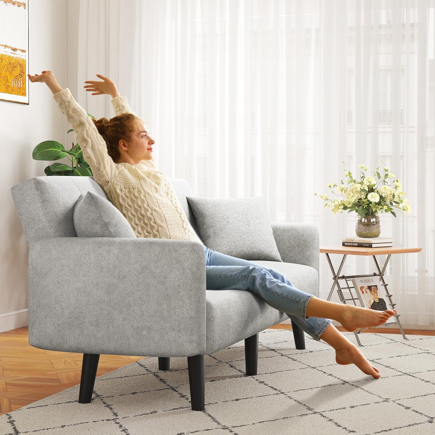 Amazon.com: Vesgantti Sofa Bed, 74 inch Futon Couch Bed, Adjustable ...