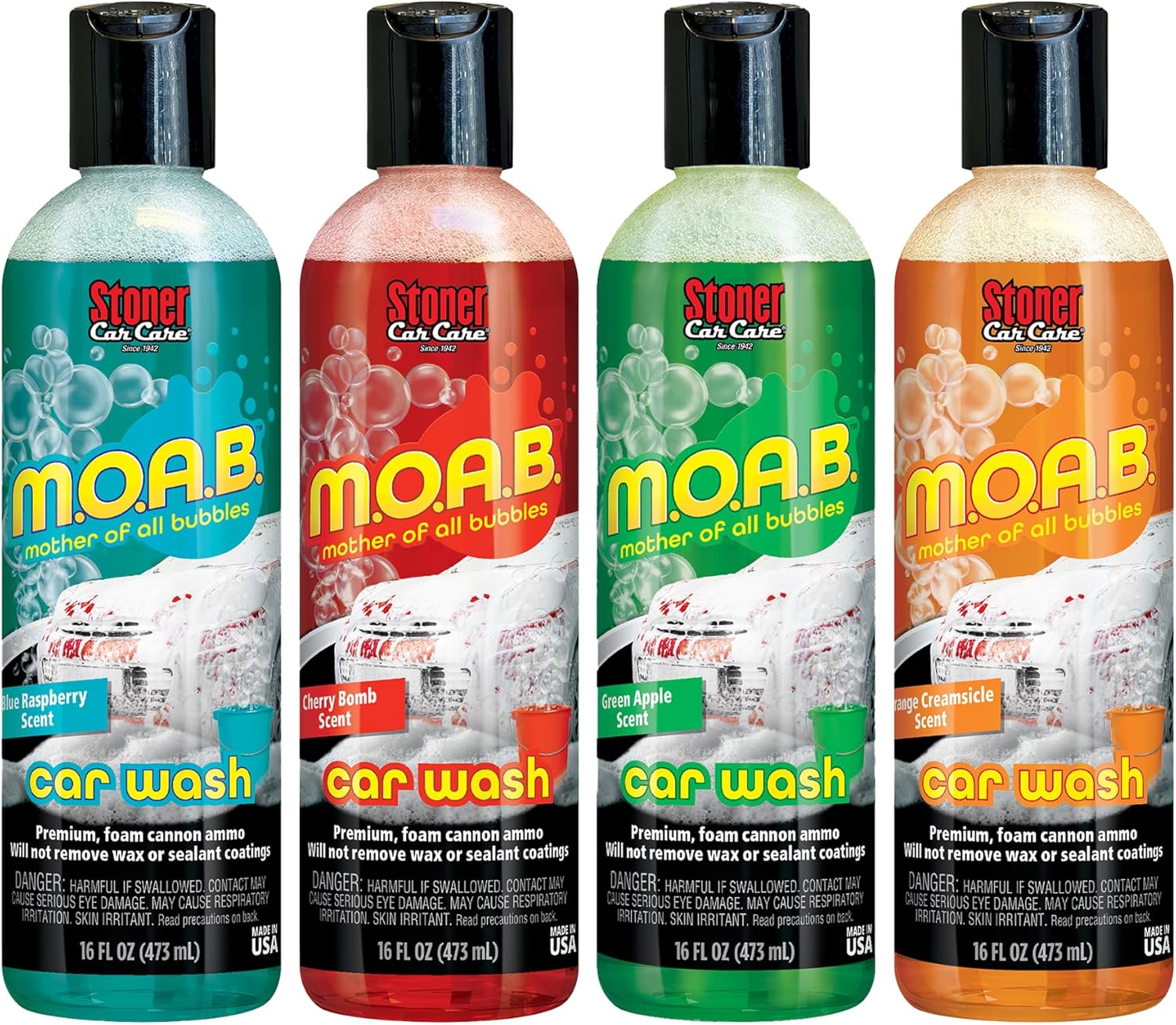 Amazon.com: Stoner Car Care 99046 M.O.A.B. Car Wash Soap Kit – 4 Scents ...