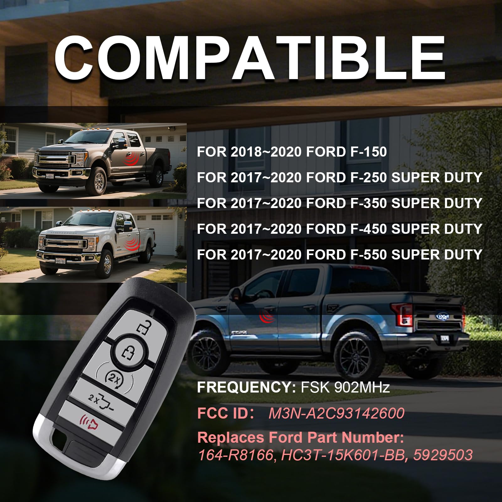 Snapklik.com : Keyless Entry Remote Key Fob, Smart Proximity Key ...