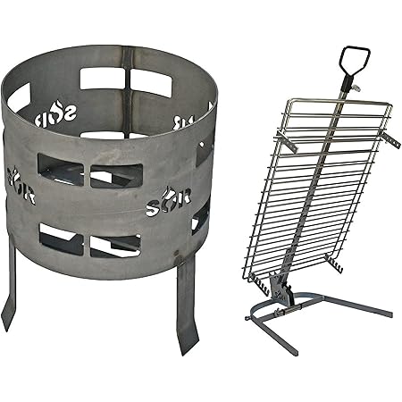 Amazon.com: Premium Kit Argentine iron grill asado brasero parrilla ...