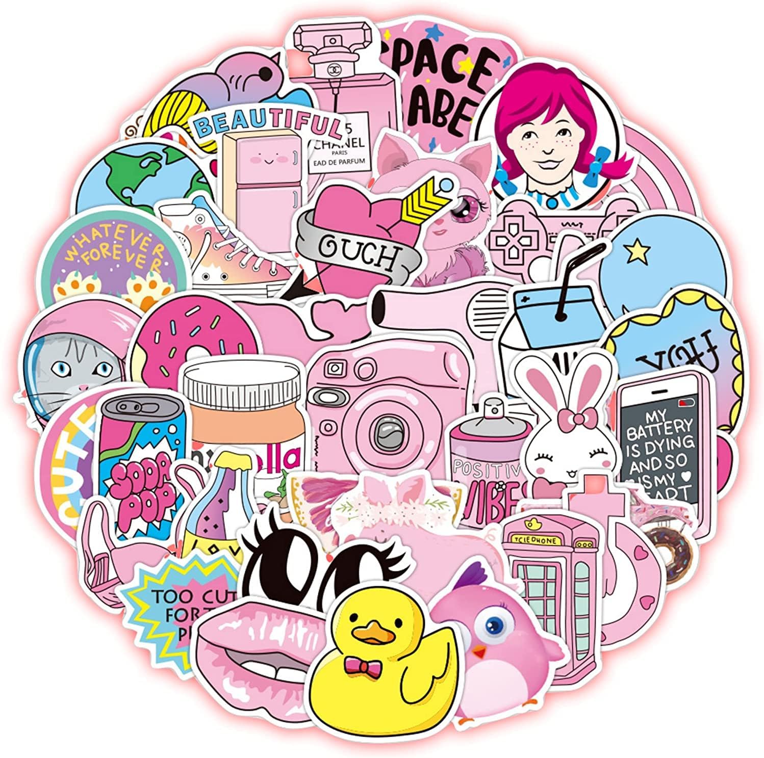 Stickers kawaii paquete con 100 stickers de Vinilo pegatinas para niños ...