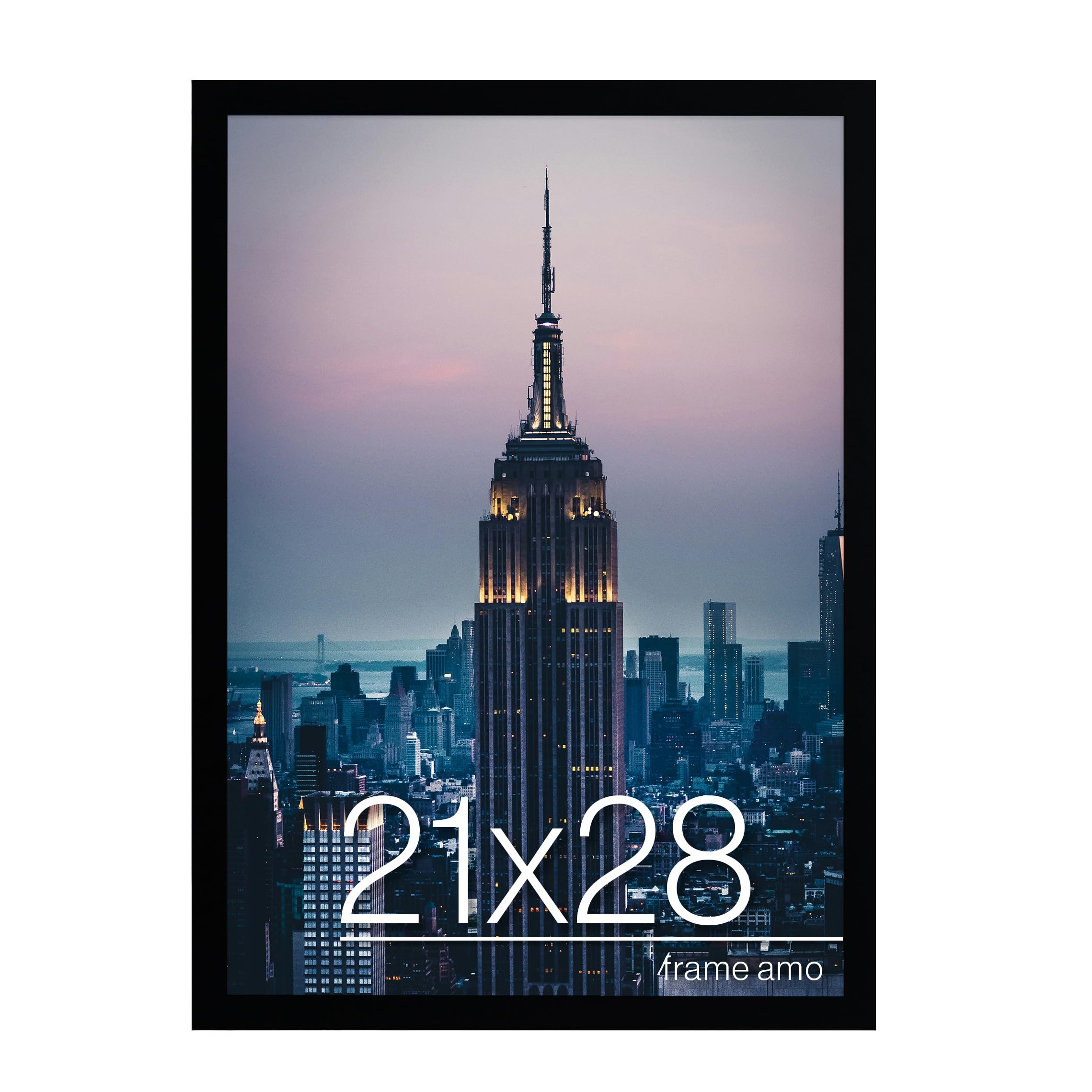 Amazon.com - Frame Amo 21x28 Black Modern Picture or Poster Frame, 1 ...