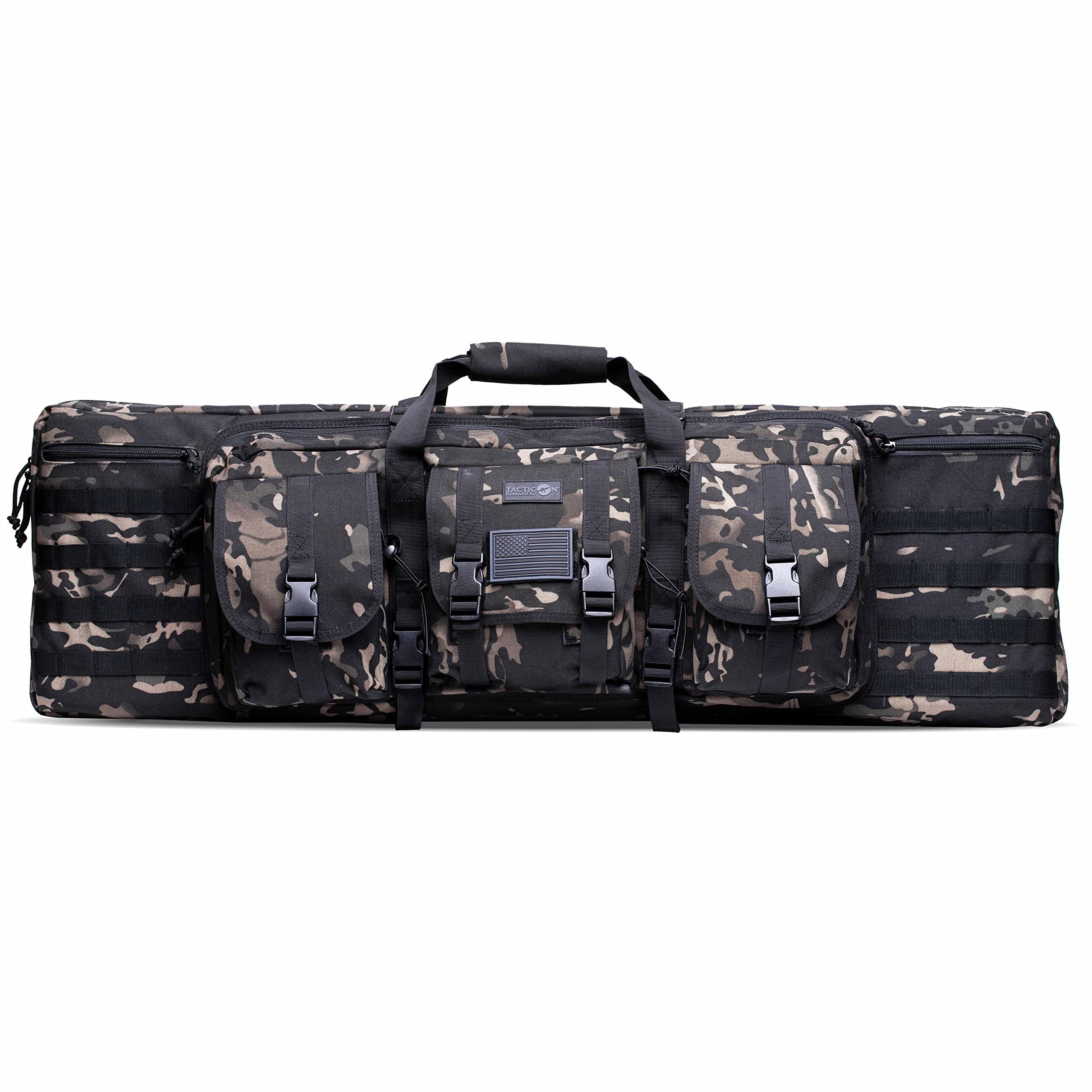 Double Rifle Bag | 2 Rifles + 2 Pistols Tuckable Backpack Straps ...