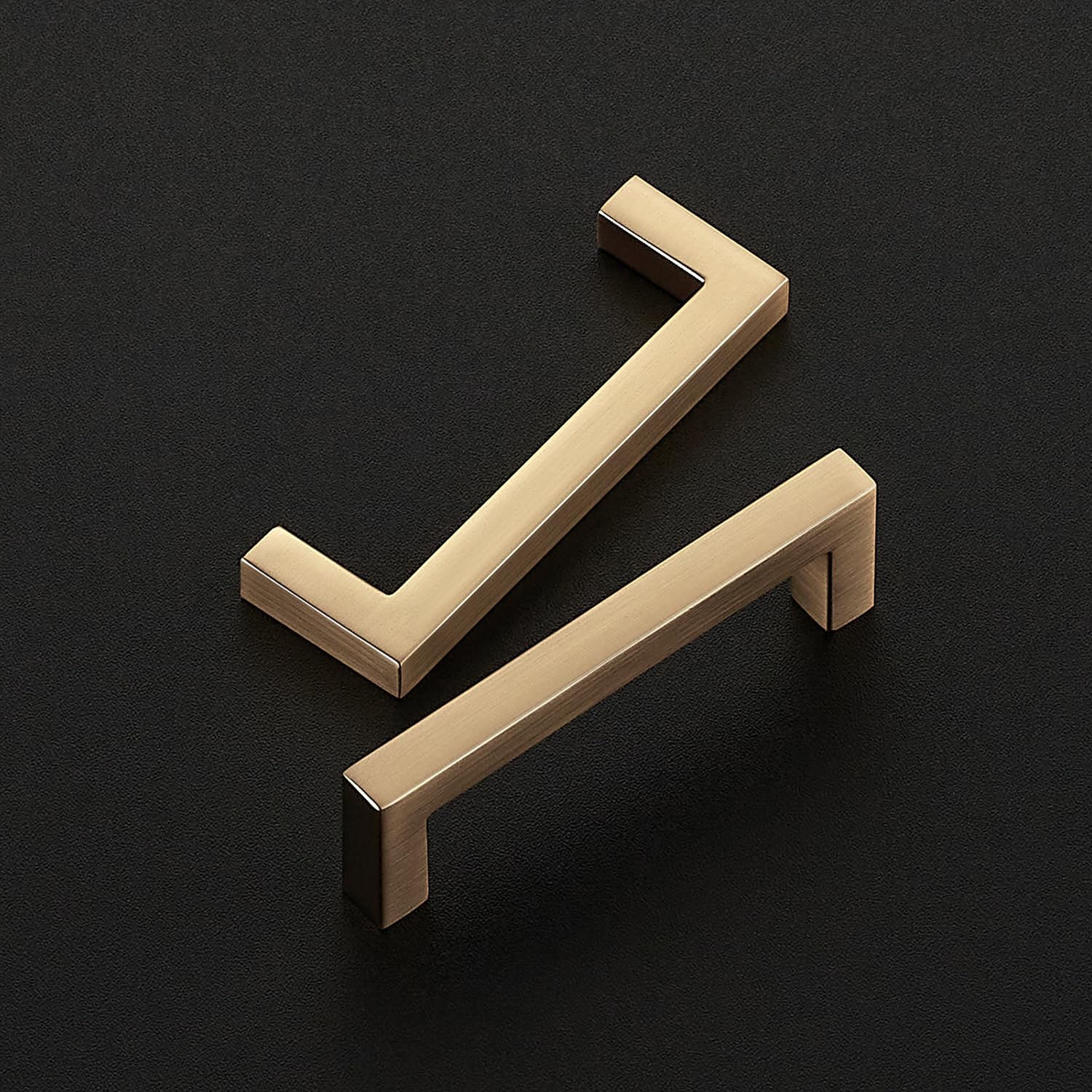Snapklik.com : Cabinet Handles Solid Slim Champagne Bronze 20 Pack 3 ...