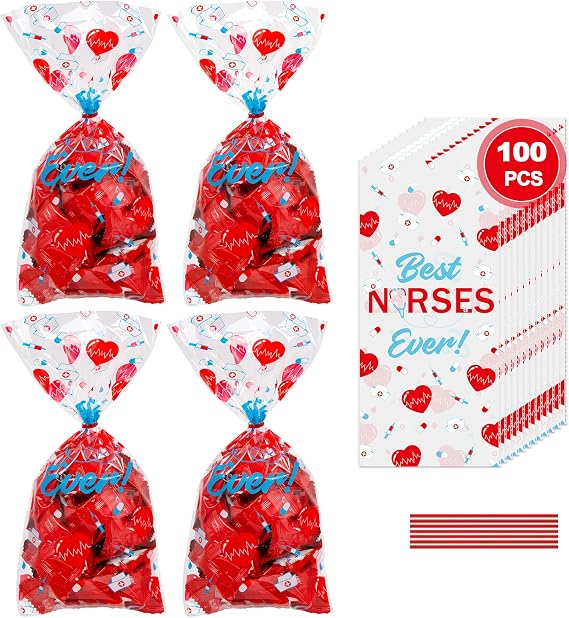 Amazon.com: Heartome 100 PCS Nurses Week Bags, Thank You Nurses ...