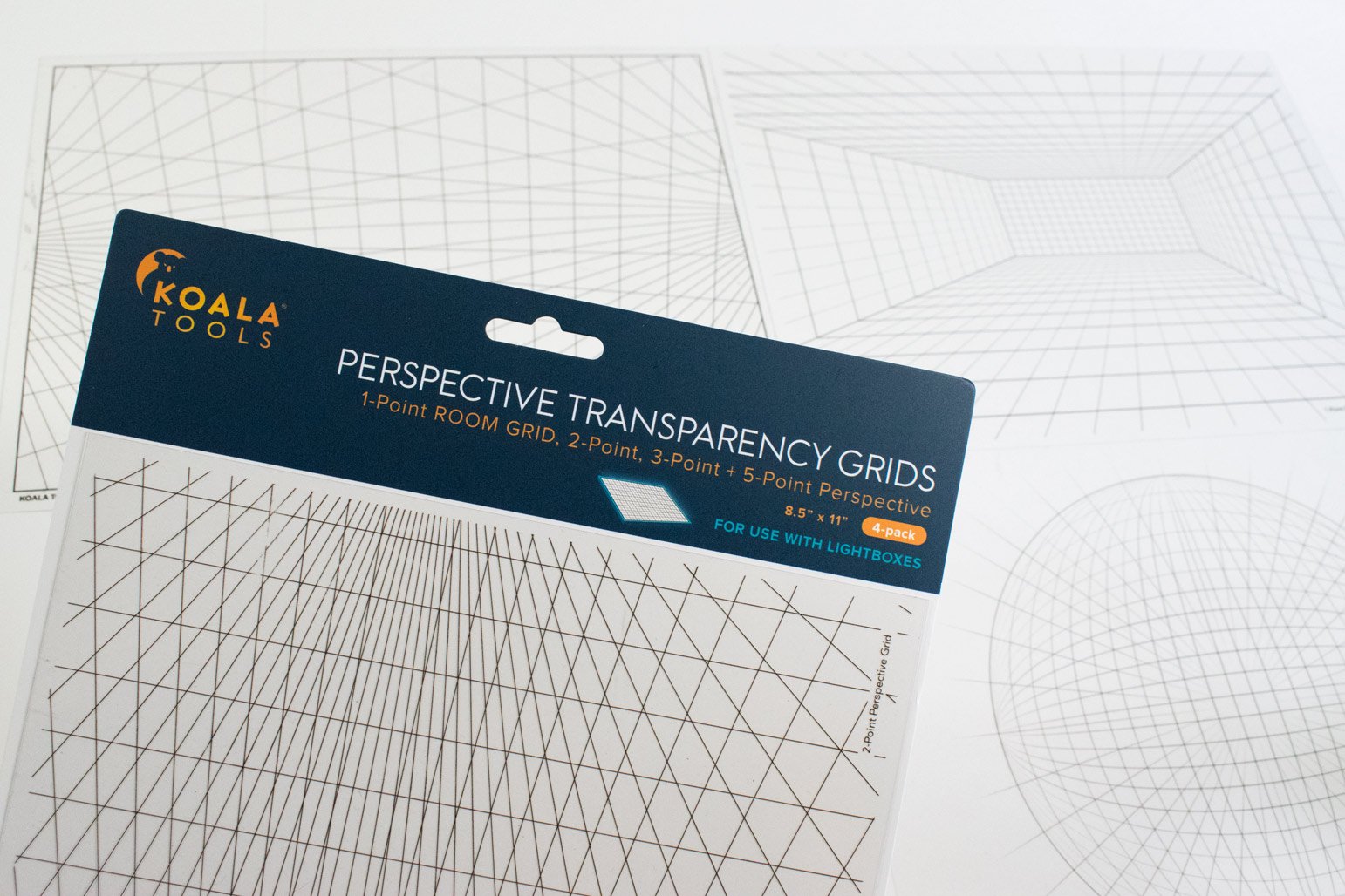 Buy Koala Tools | Perspective Grid Transparency Sheets (Variety Pack of ...