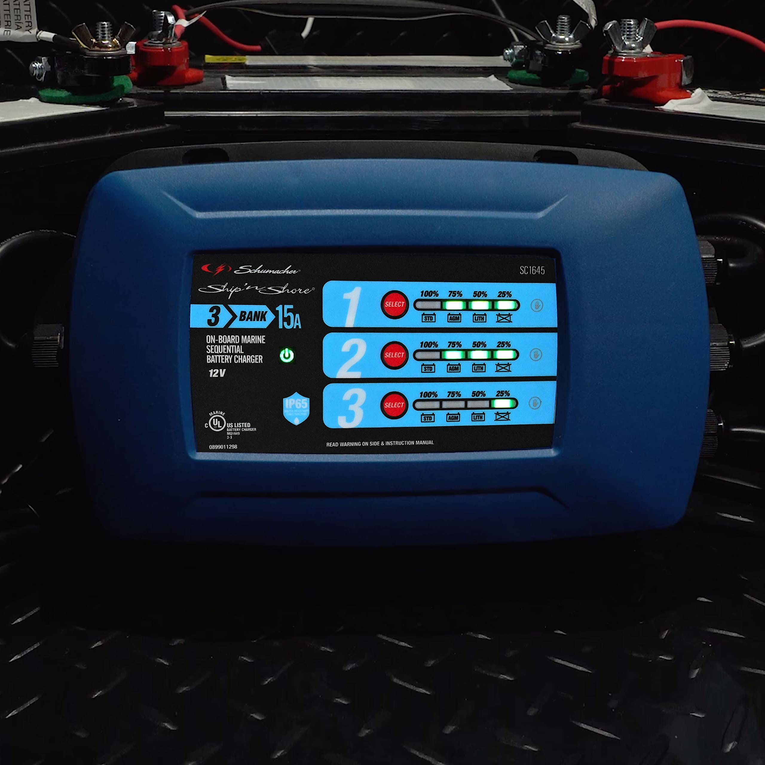 Snapklik.com : Schumacher Electric Ship N Shore Three-Bank On-Board ...