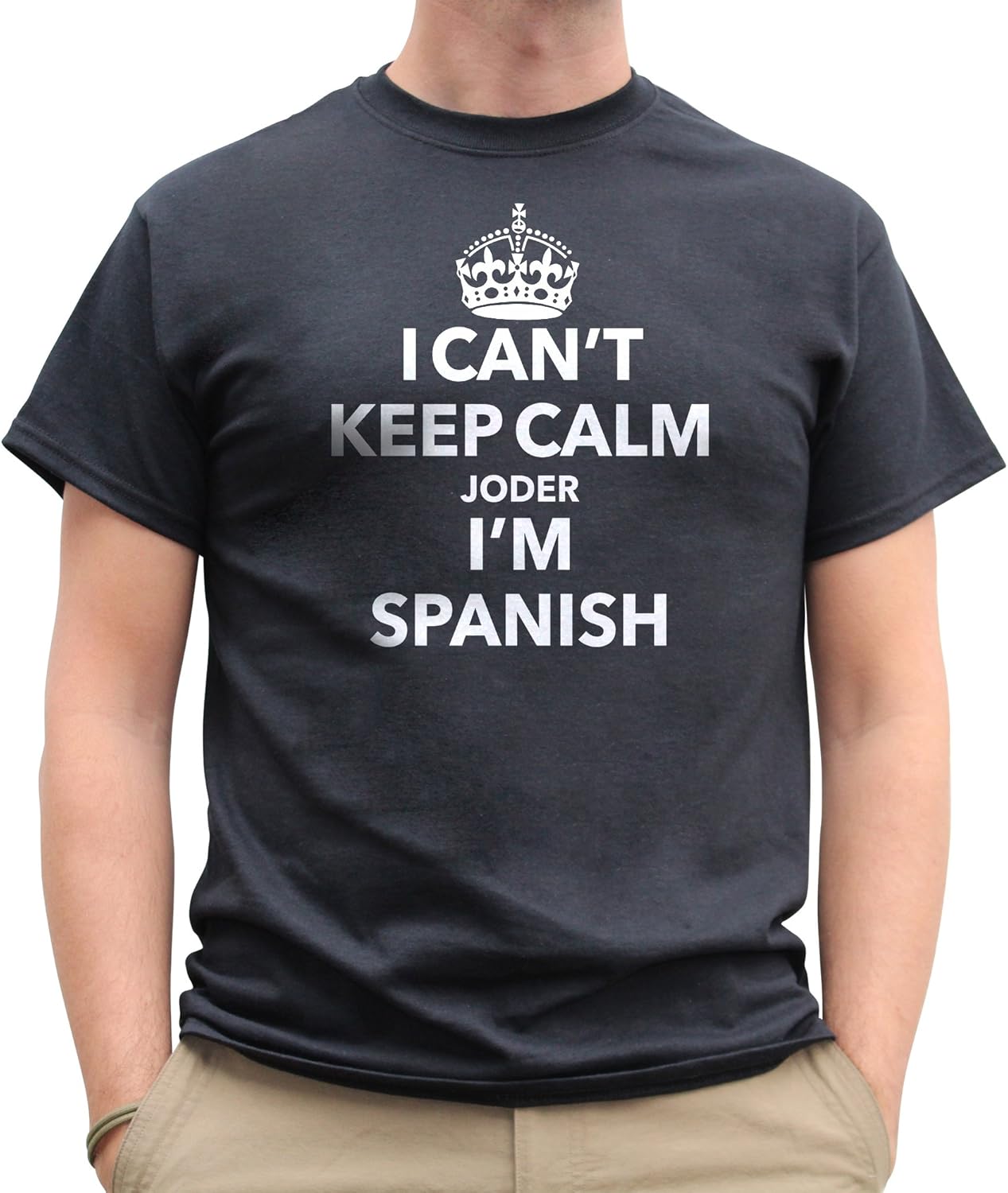 Nutees I Can t Keep Calm I m Spanish Spain Funny Mens T Shirt Black nutees-i-can-t-keep-calm-i-m-spanish-spain-funny-mens-t-shirt-black