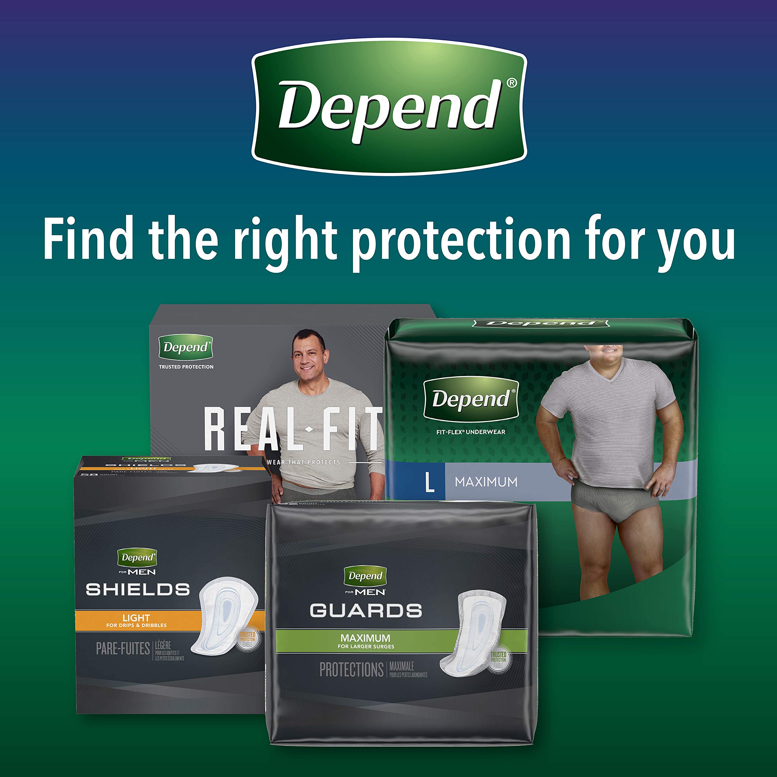 Depend Night Defense Incontinence Underwear for Men, Overnight ...