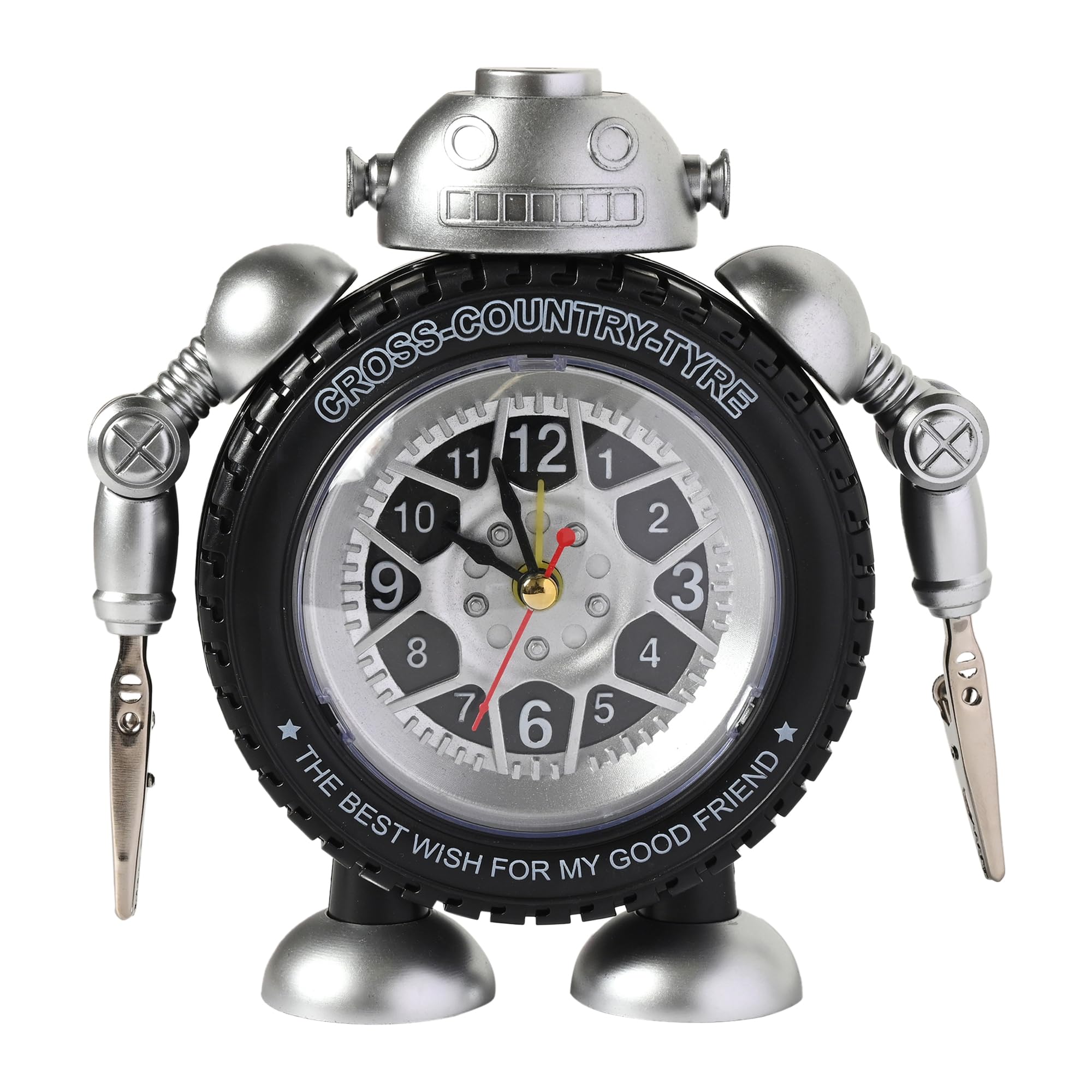 NYRWANA Analogue Desk Tyre Table Clock for Home Best Diwali Gifts Items ...