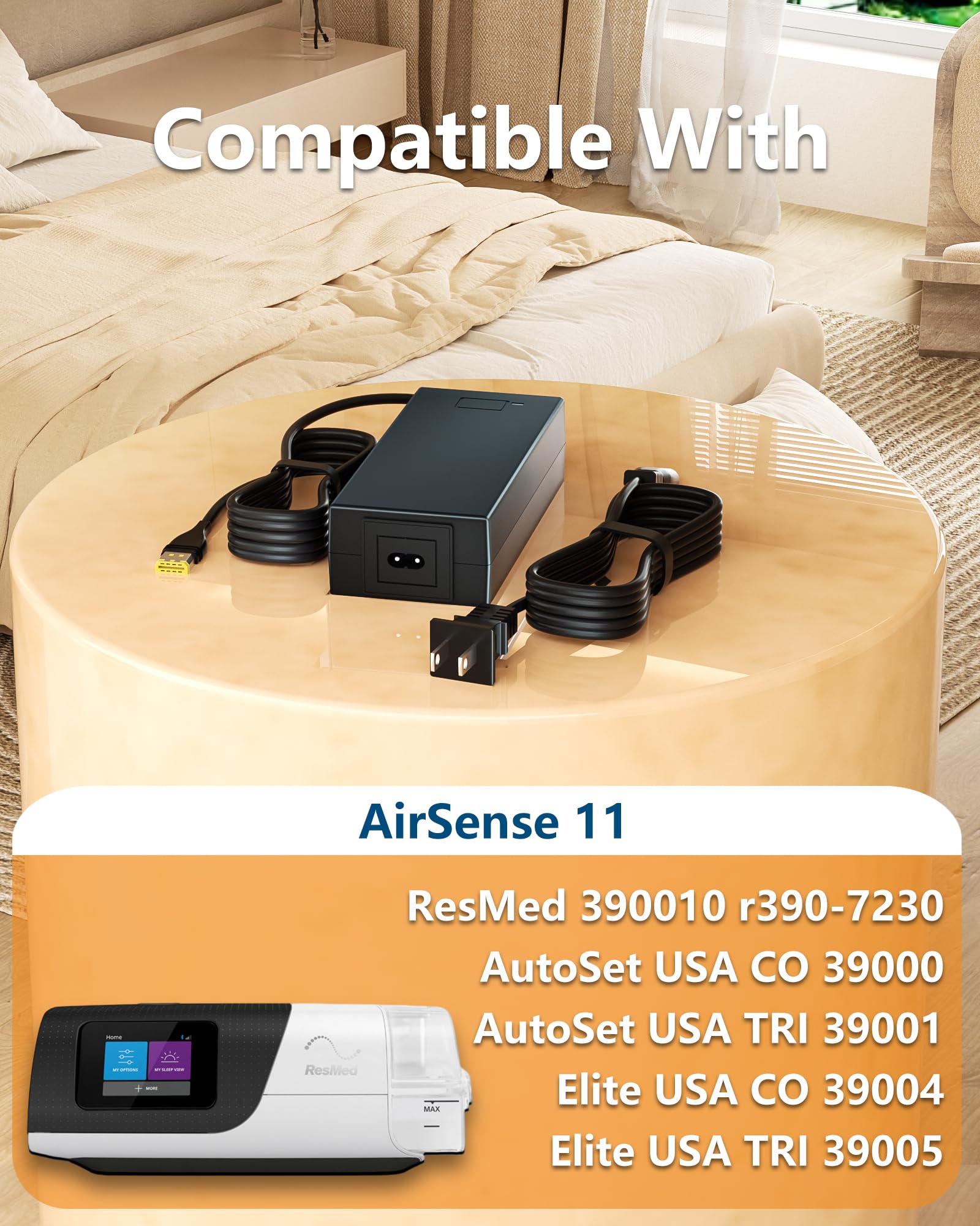 Buy WUKUR Replacment for Resmed Airsense 11 Power Cord Compatible with ...