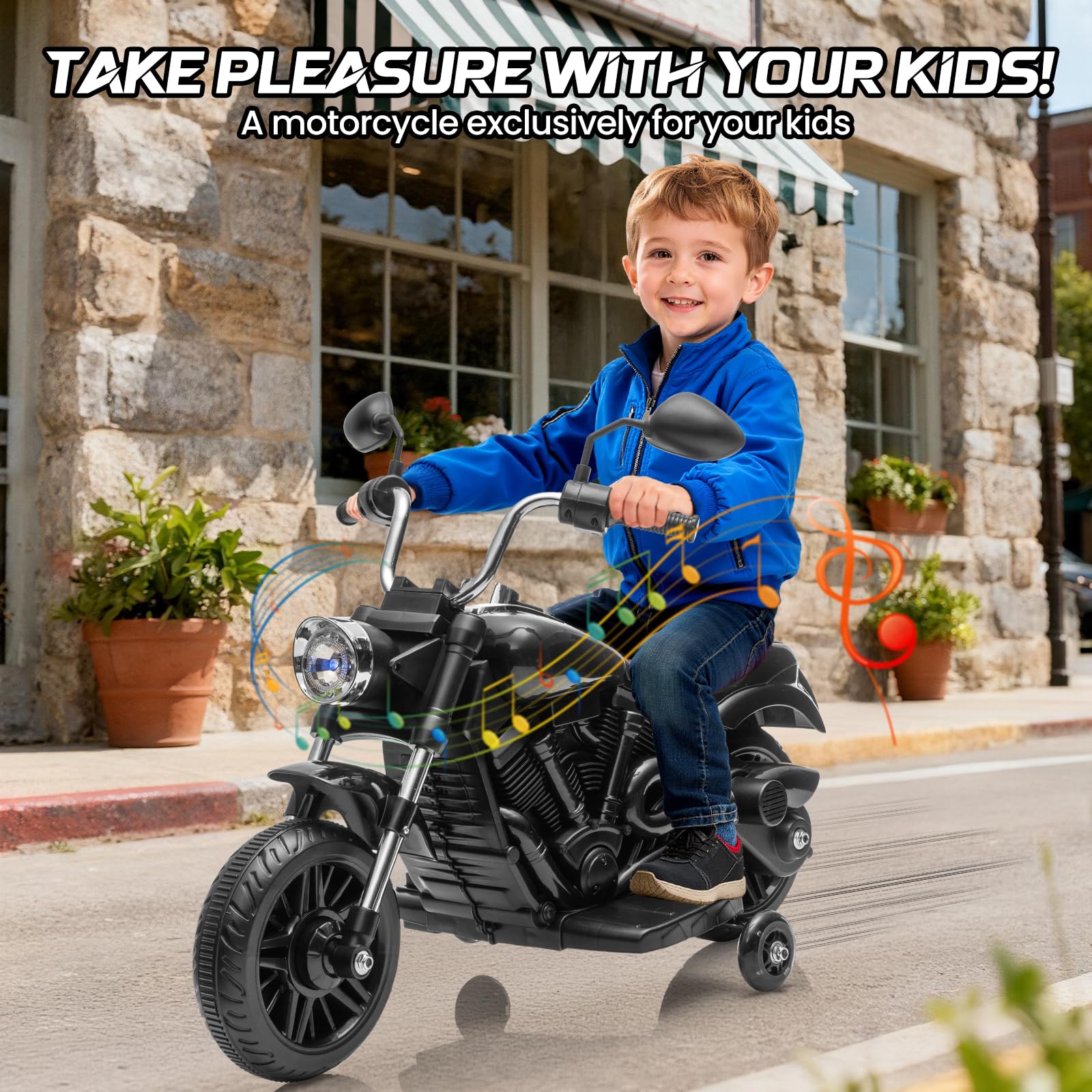 Snapklik.com : Kids Motorcycle, 12V Battery Powered Electric Motorcycle ...