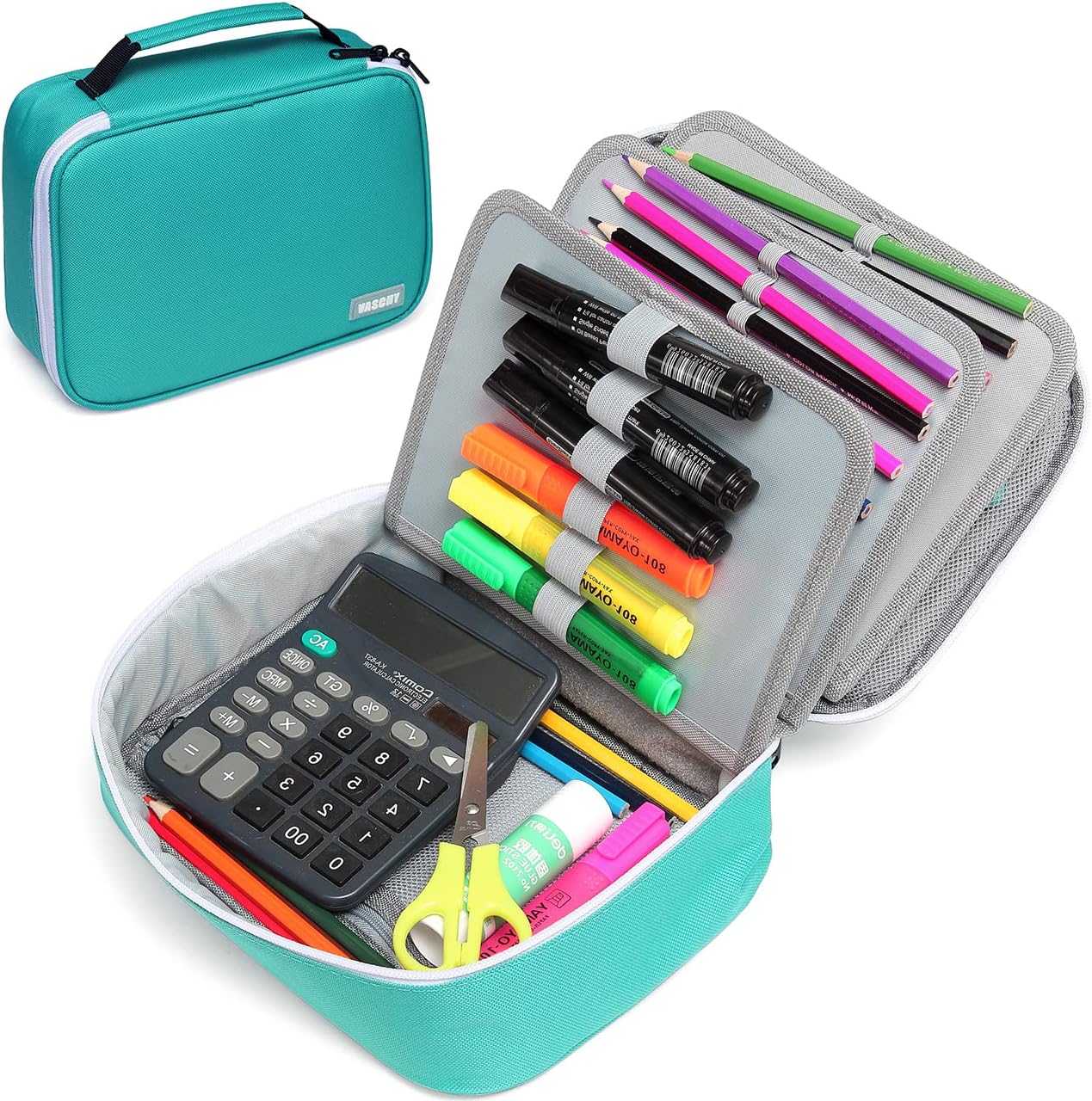 Amazon.com : VASCHY Large Pencil Case, Art Color Pencils Pouch with ...