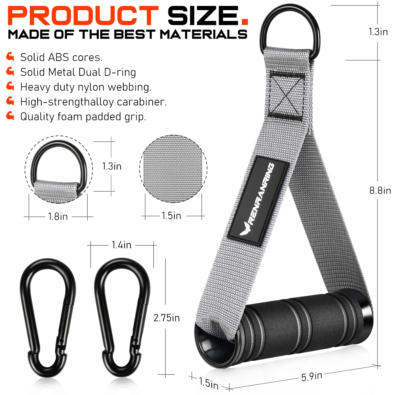 Snapklik.com : Gym Exercise Handles, Replacement Handle Attachments For ...
