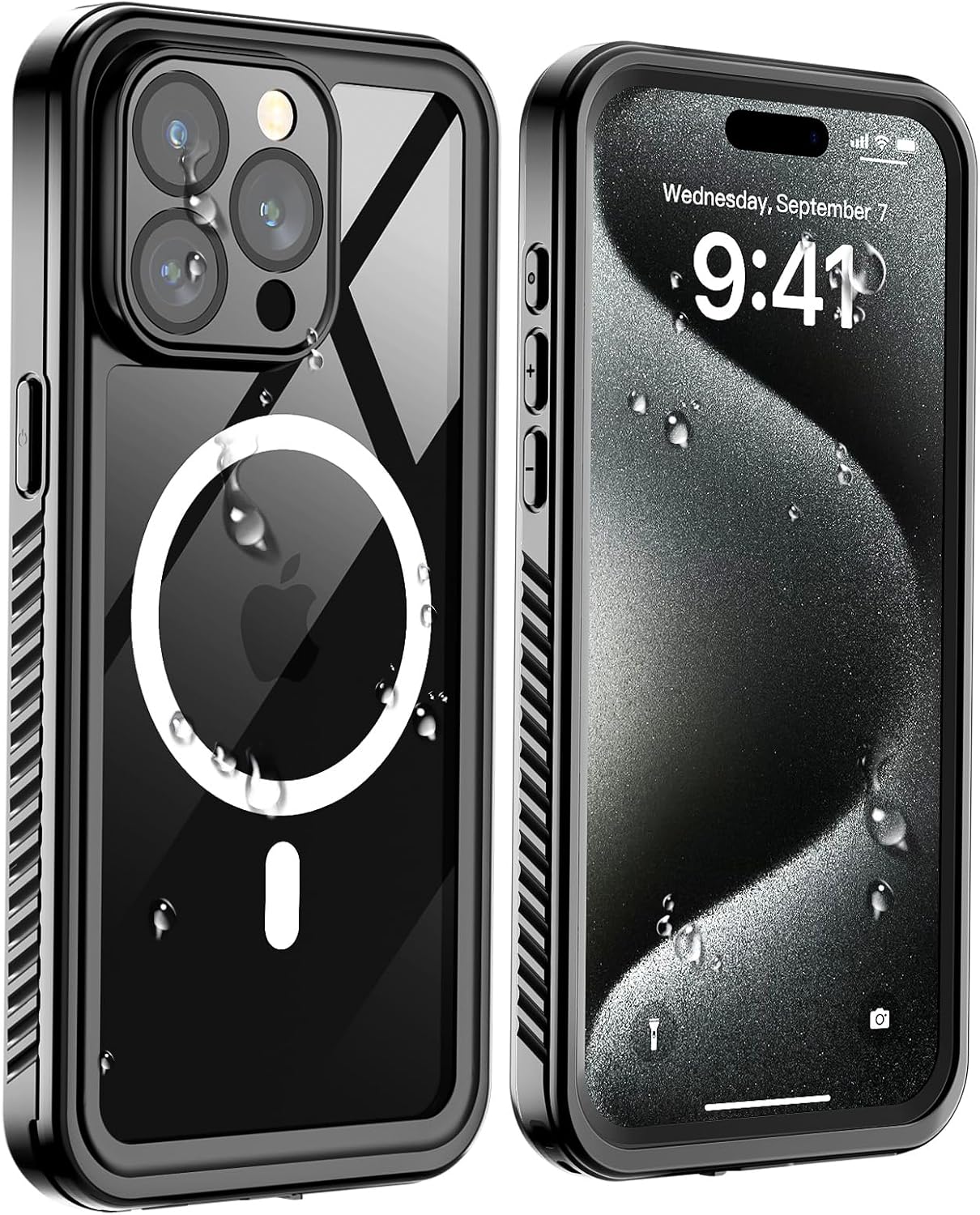Amazon.com: SUPFINE Magnetic for iPhone 15 Pro Waterproof Case,[Built ...
