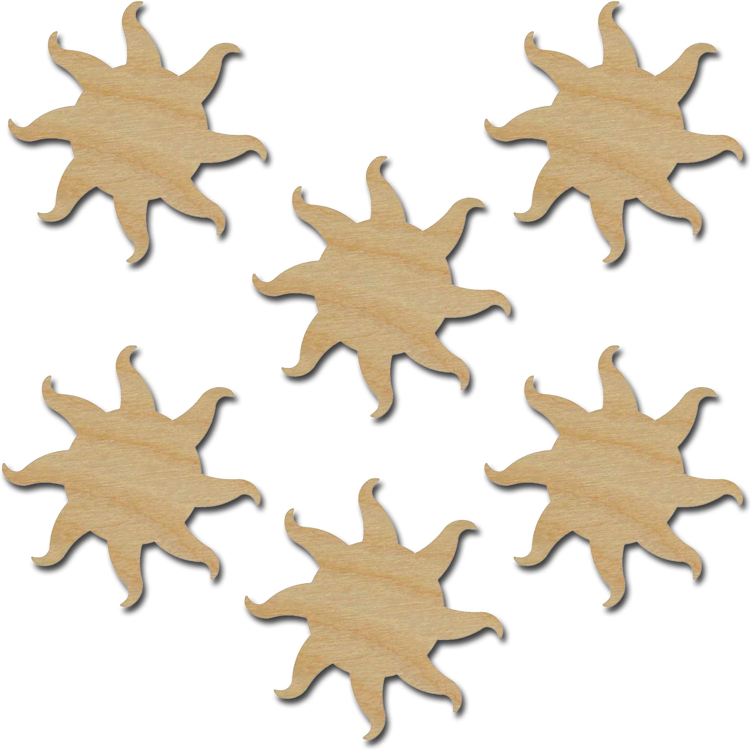 Amazon.com: Sun Cutout Unfinished Wood Outdoors Summer Decor Door ...