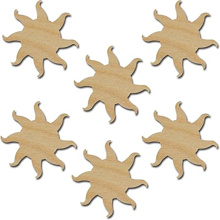 Amazon.com: Sun Cutout Unfinished Wood Outdoors Summer Decor Door ...