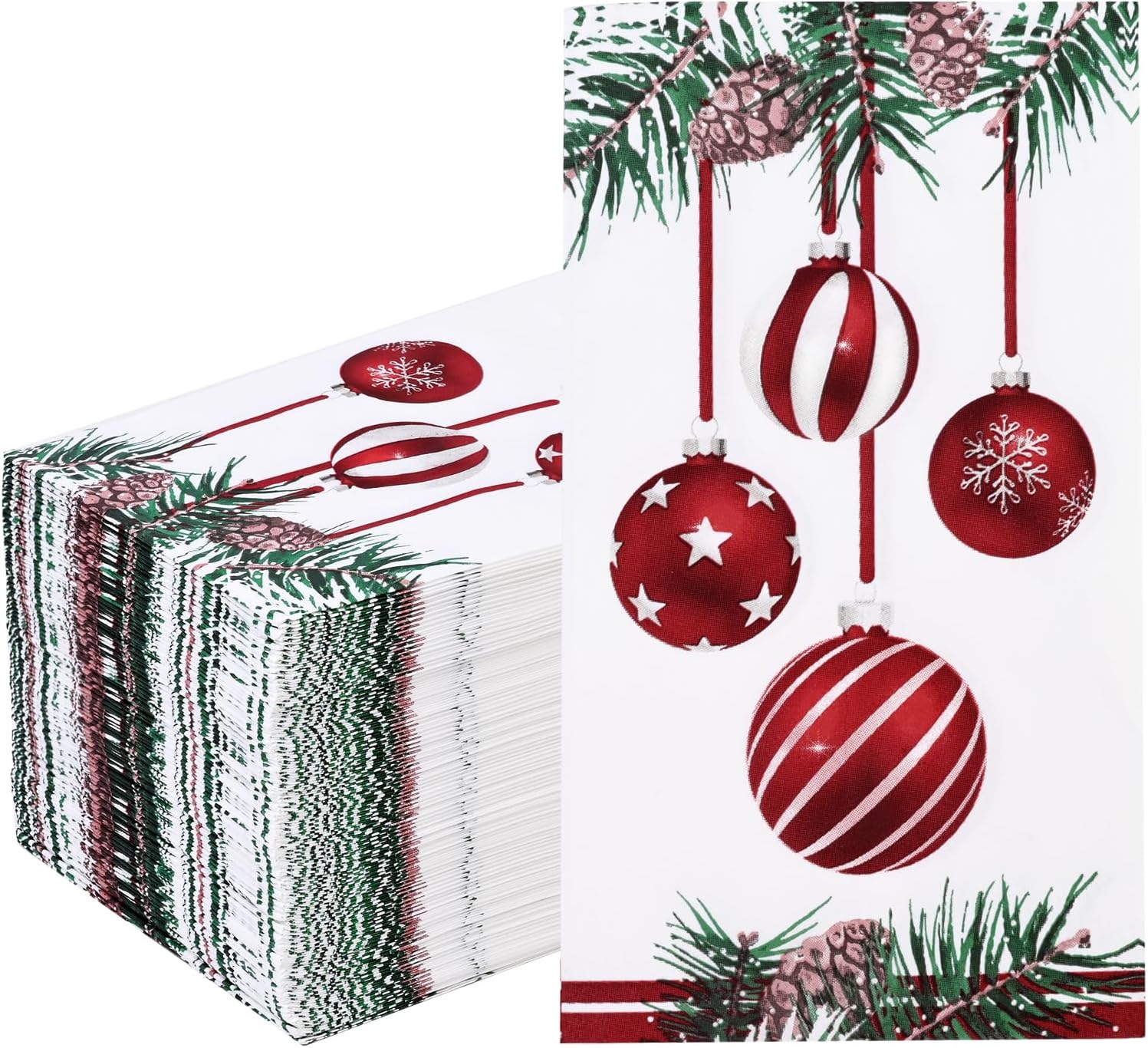 Amazon.com: Homlouue 100 Pcs Christmas Guest Napkins, Hanging Ornaments ...