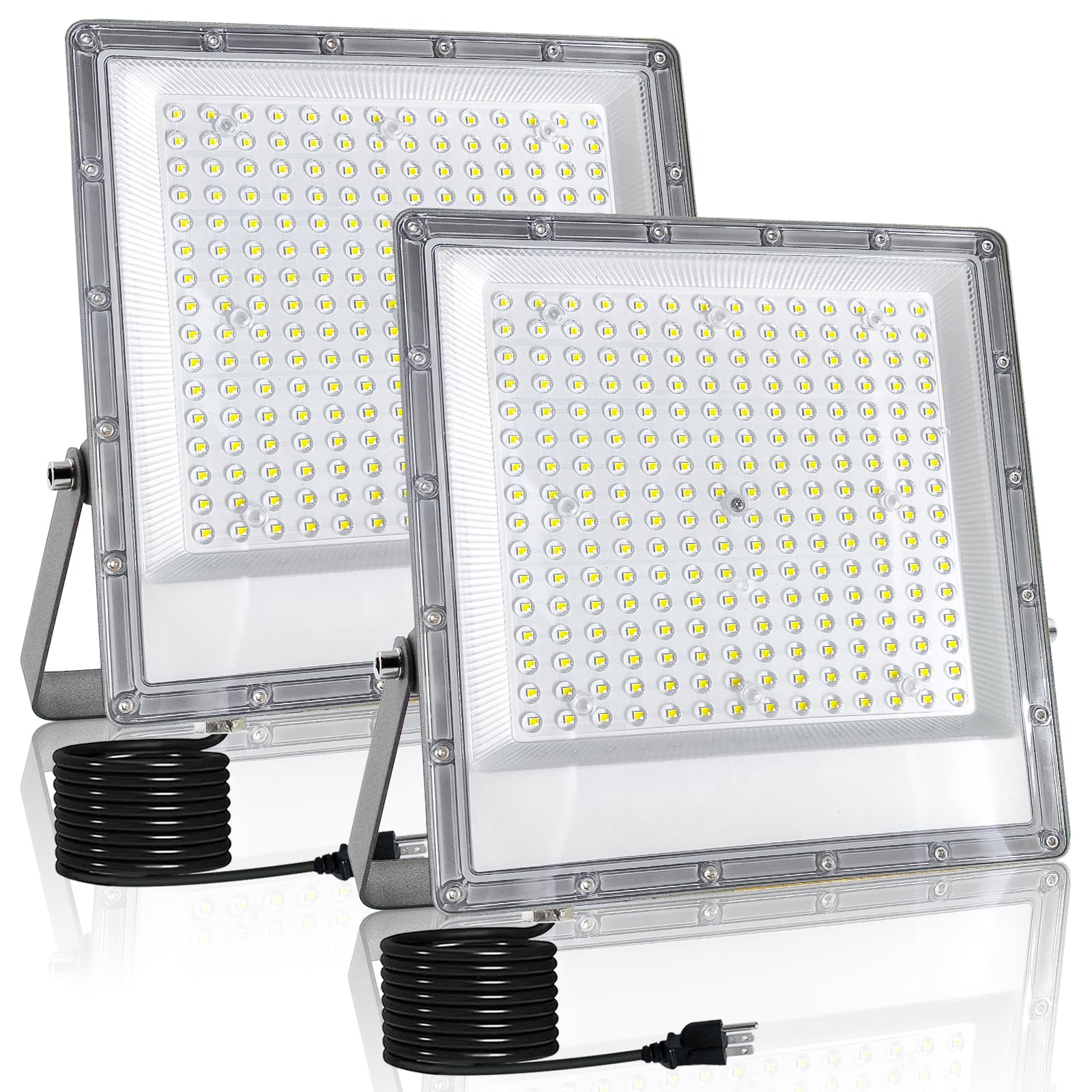 OUSIDE 2 Piezas 200W Reflectores Led Exteriores,con Interruptor,IP66 ...