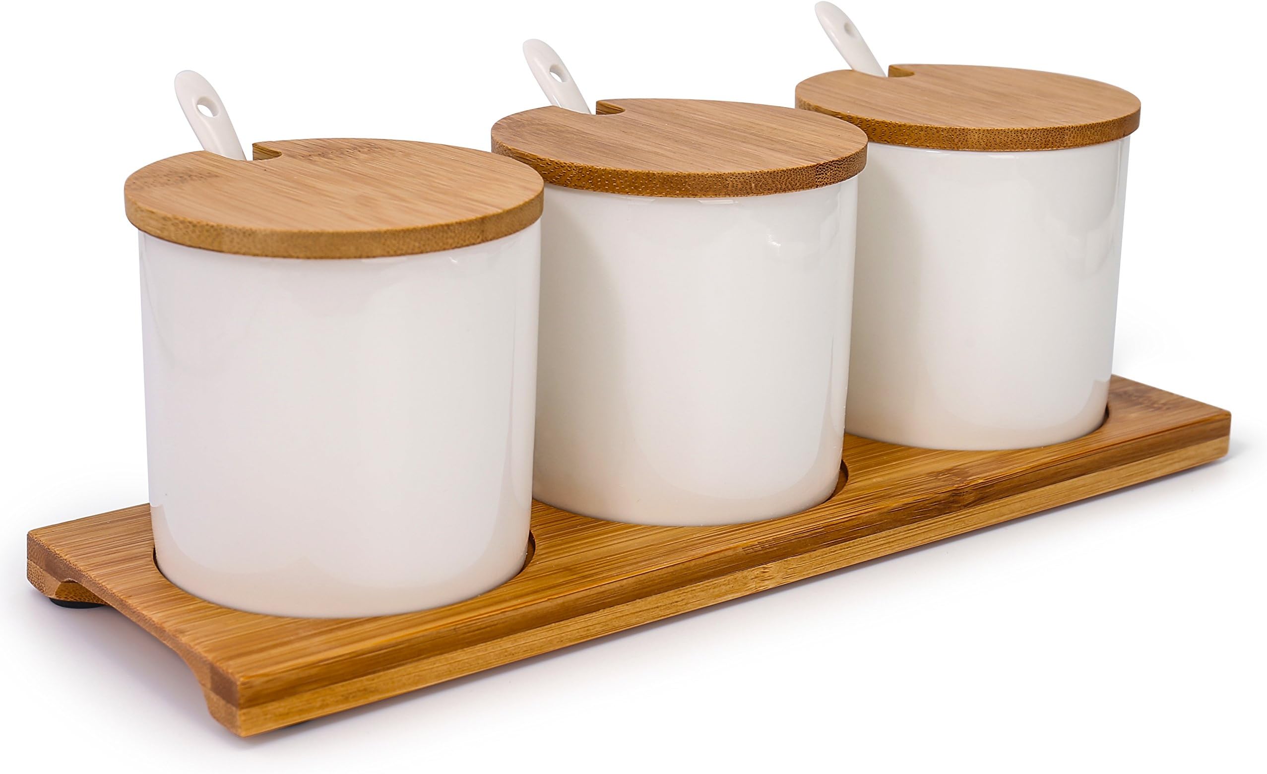 Amazon.com | Condiment Canisters sets for the Kitchen, Salt and Sugar ...