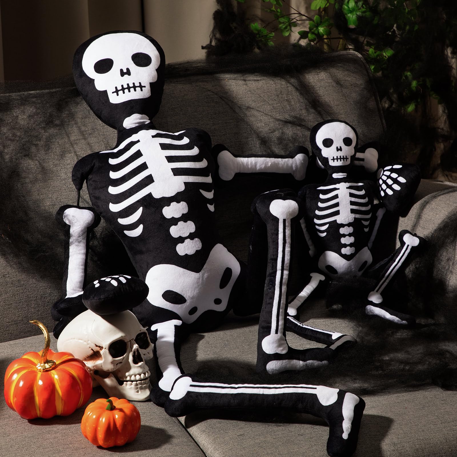 Snapklik.com : 47 Inch Skeleton Plush Pillow Realistic Stuffed Skeleton ...