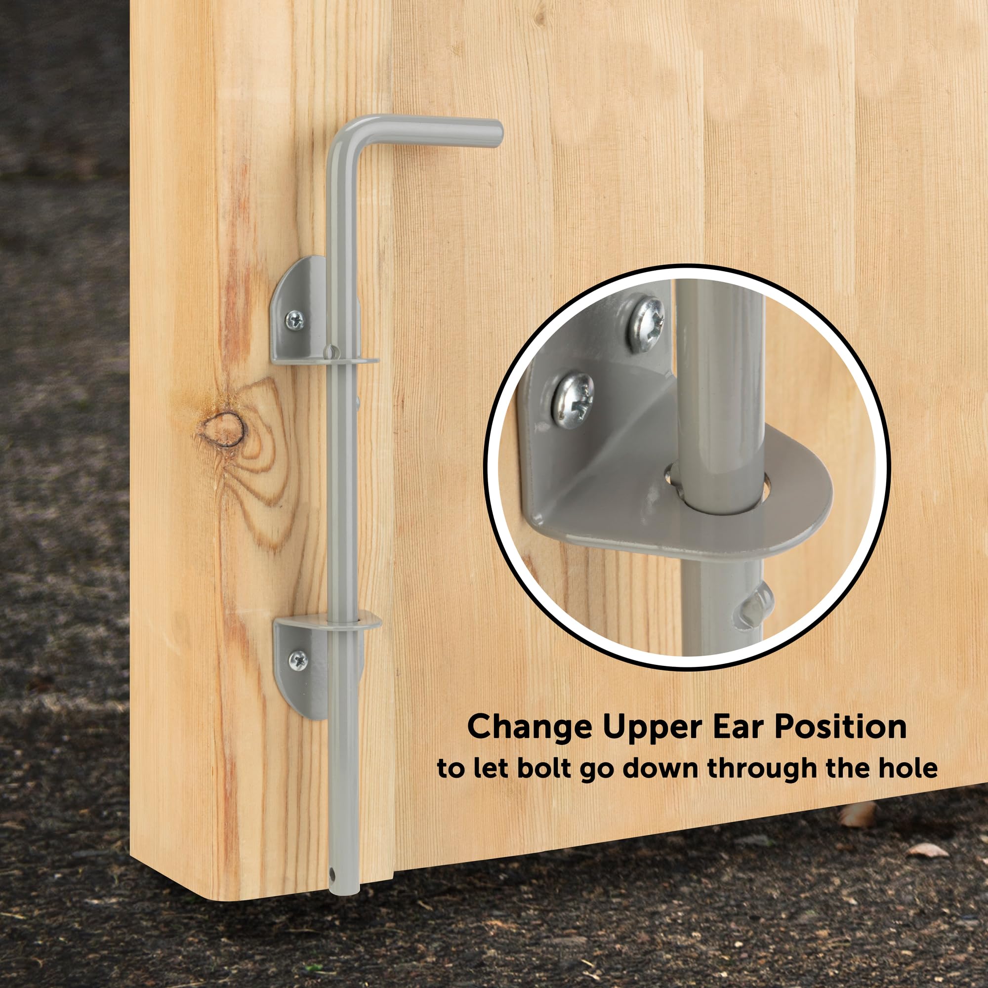 Snapklik.com : 12" Cane Bolt Heavy Duty Drop Rod Gate Stopper Hardware