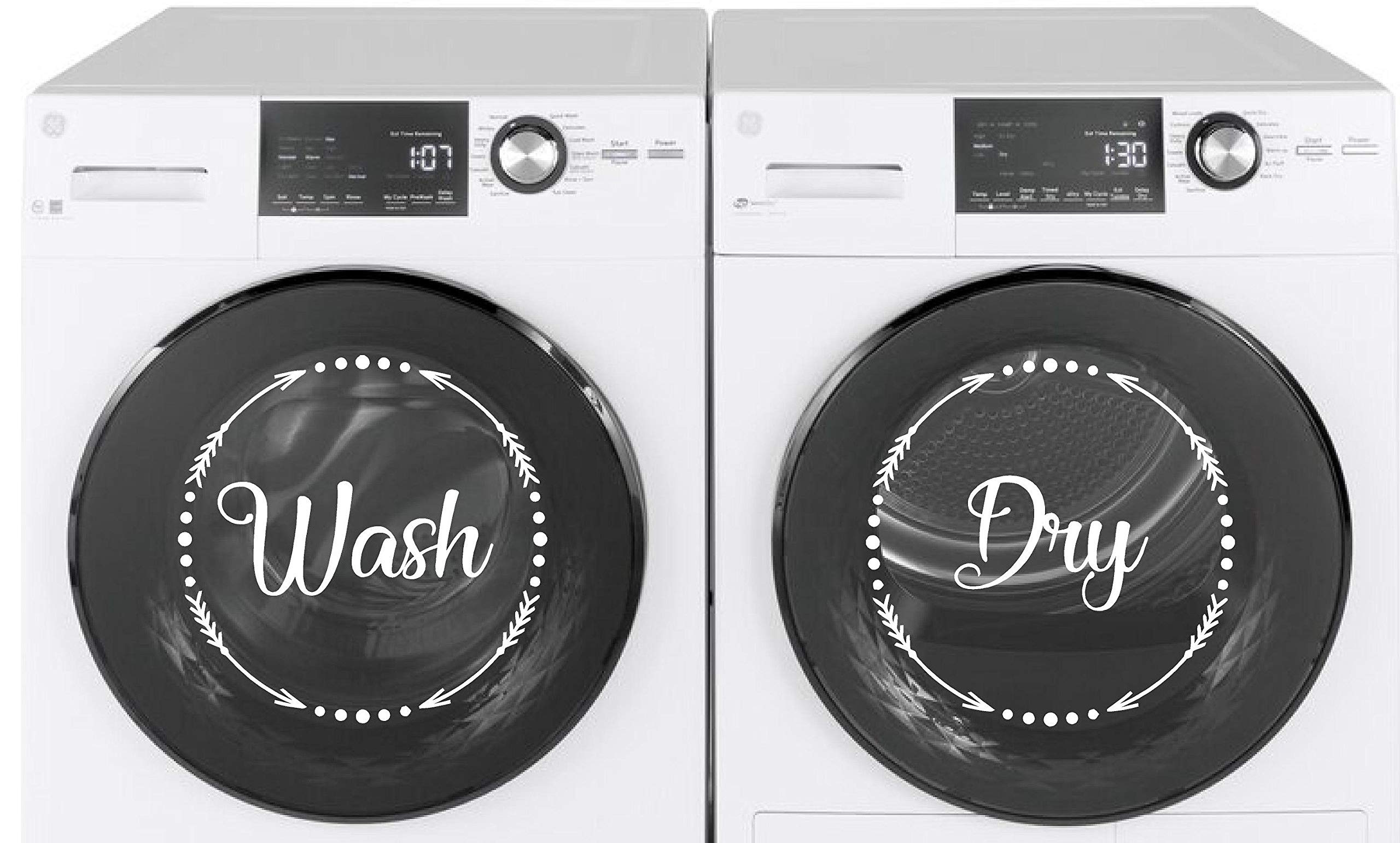 Amazon.com: Laundry Wash and Dryer Decal - 10"x10" - Vinyl Washing ...