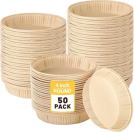 Amazon.com: Ocmoiy 50 Pcs Mini Tart Pans for Baking, 4 Inch Disposable ...