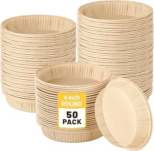 Amazon.com: Ocmoiy 50 Pcs Mini Tart Pans for Baking, 4 Inch Disposable ...
